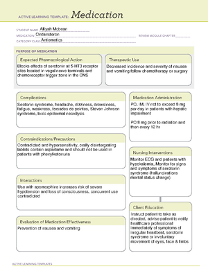 ATI medication Iron Sulfate - ACTIVE LEARNING TEMPLATES Medication ...