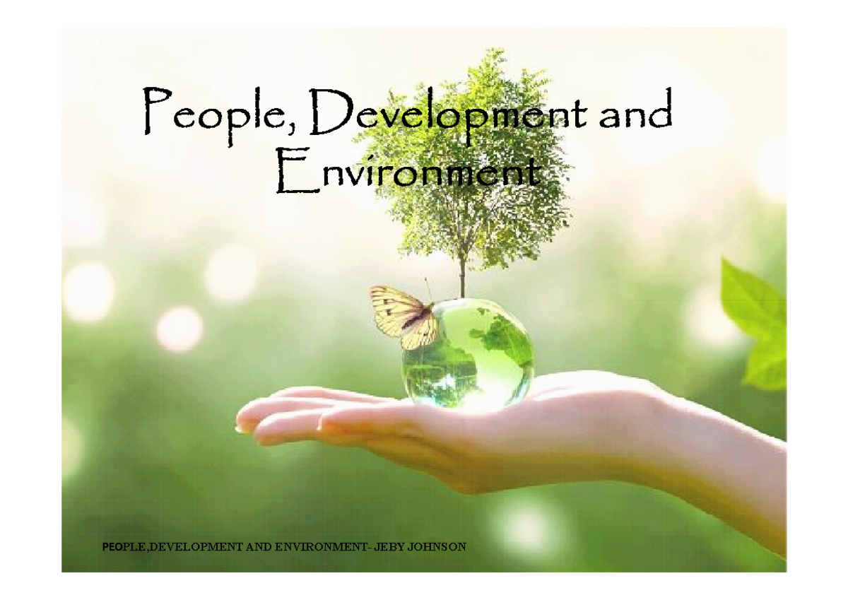 People, Development AND Environment - PPeeooppllee ...