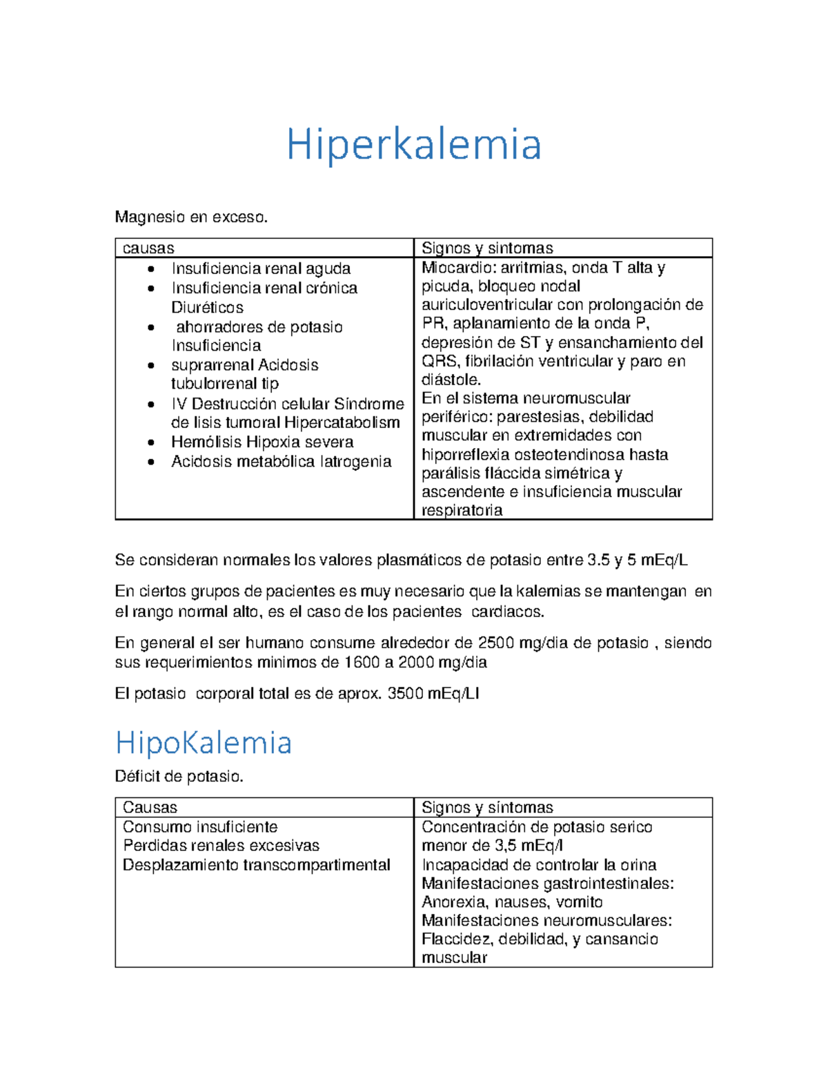 Hipercloremia - Apuntes 1 - Warning: TT: undefined function: 32 ...