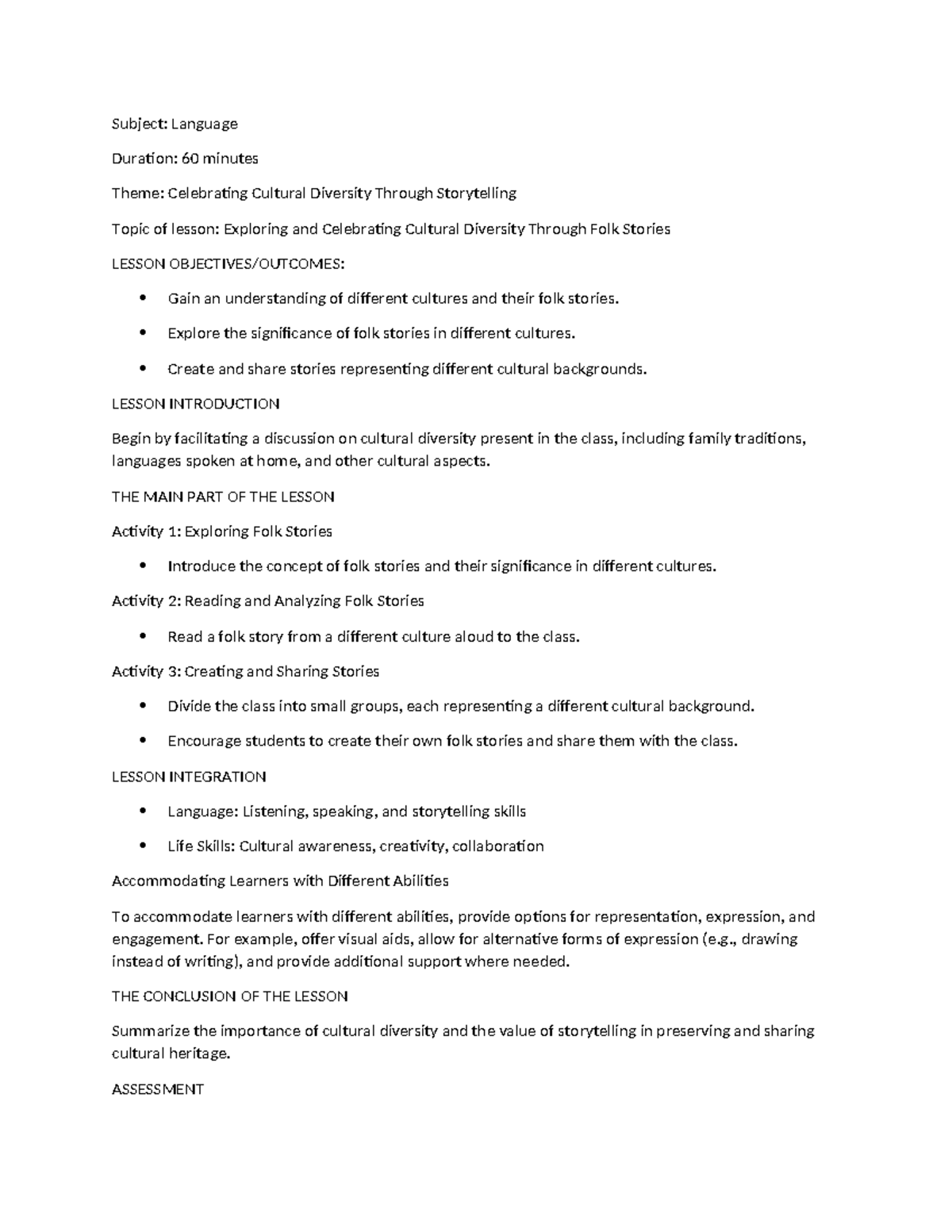 Gr3 lesson 12 - assignments - Subject: Language Duration: 60 minutes ...