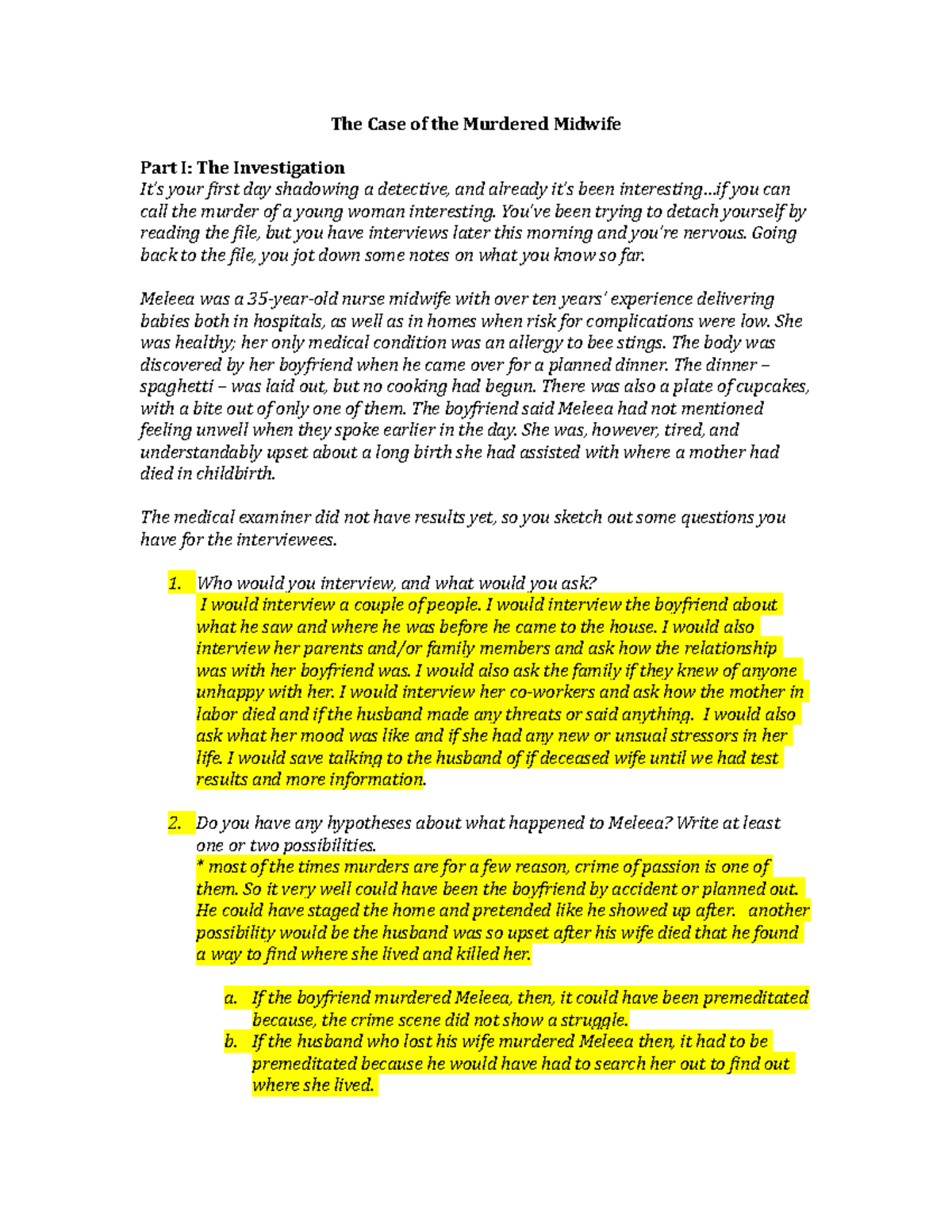 Bio111+model+3+assignment+case+of+murdered+midwife - The Case of the ...
