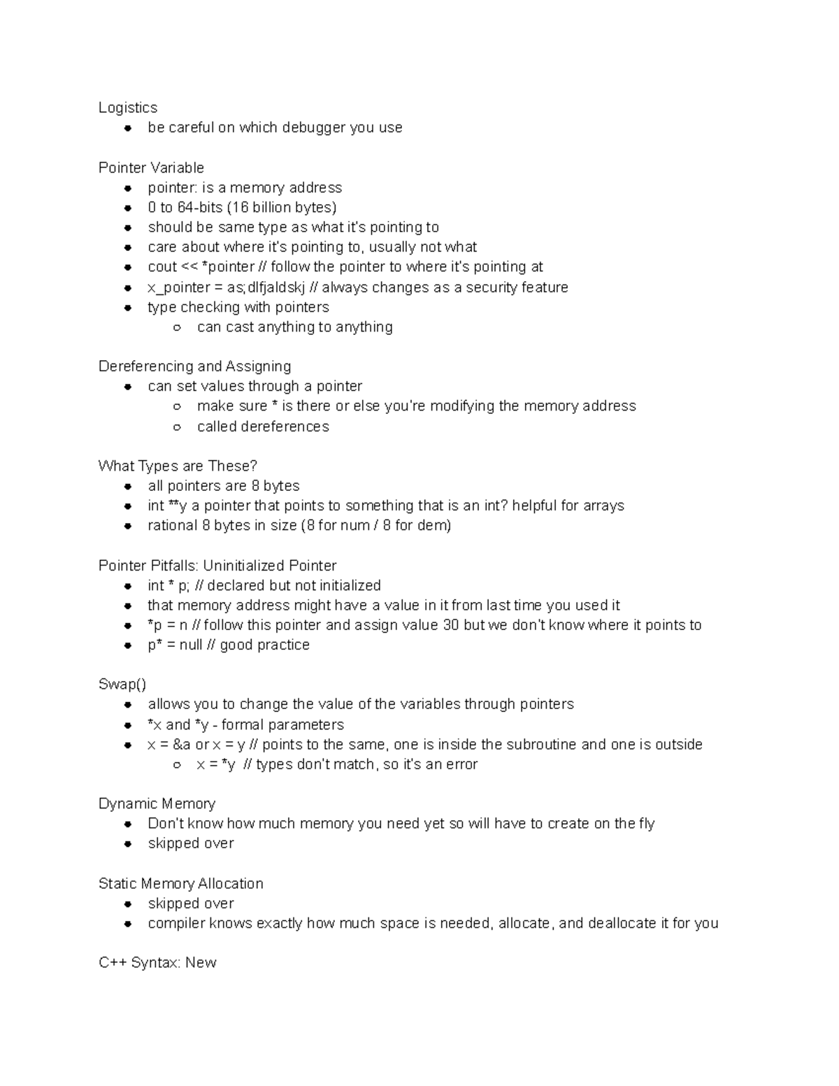 W2D3 - CS 2150 as taught by Aaron Bloomfield - Logistics be careful on ...