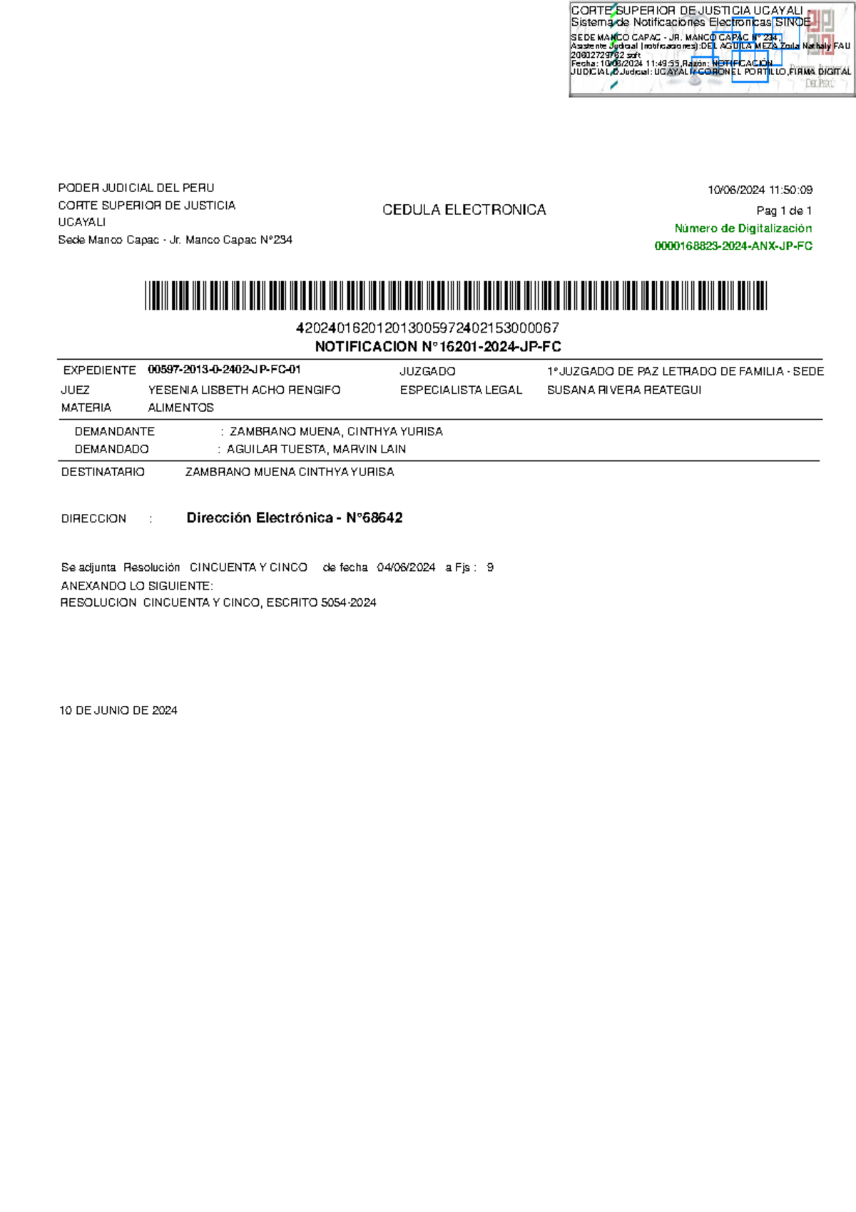 Resolucion 55 - deede - NOTIFICACION N° 16201-2024-JP-FC ...