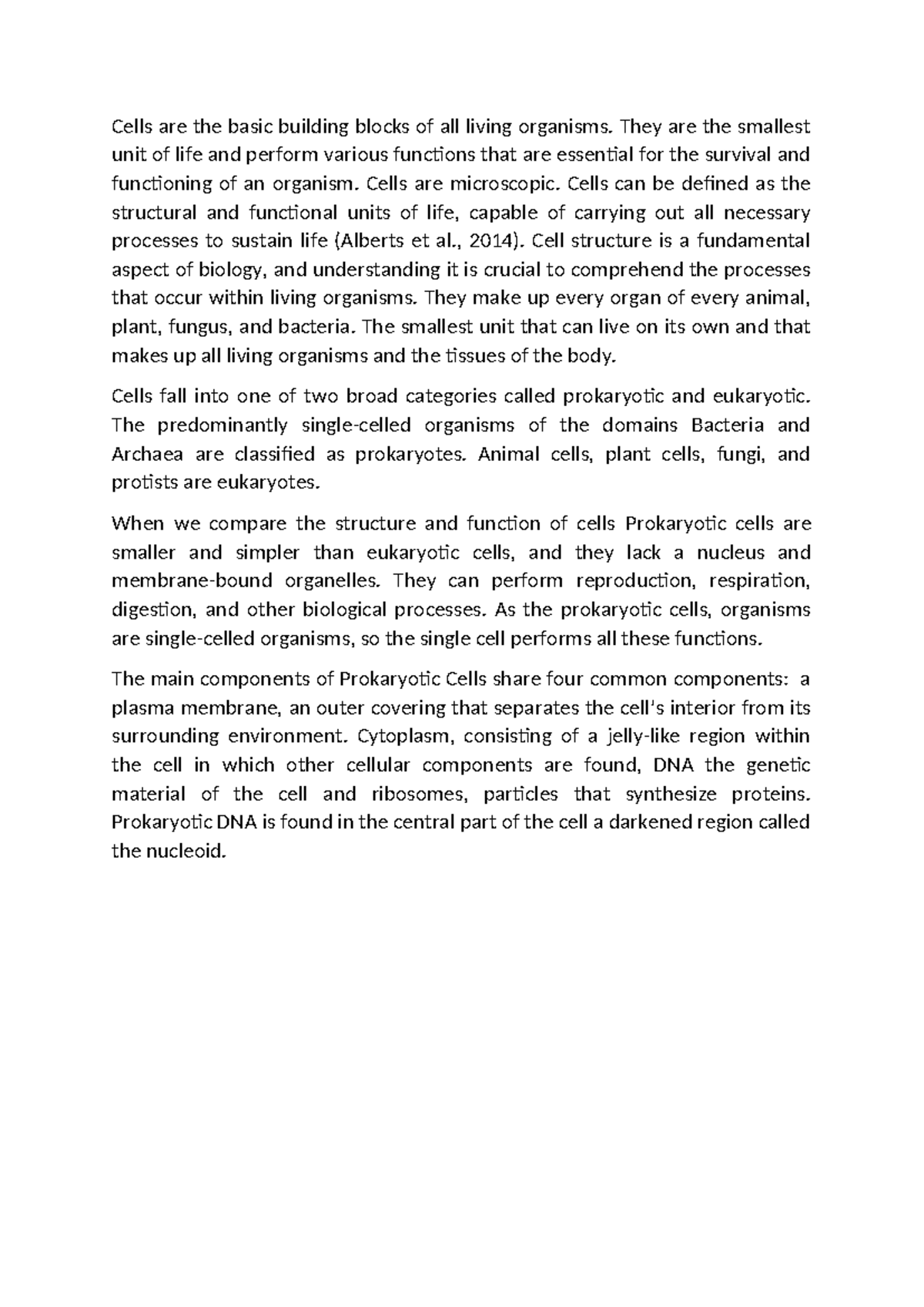 Cell biology - Cells are the basic building blocks of all living ...