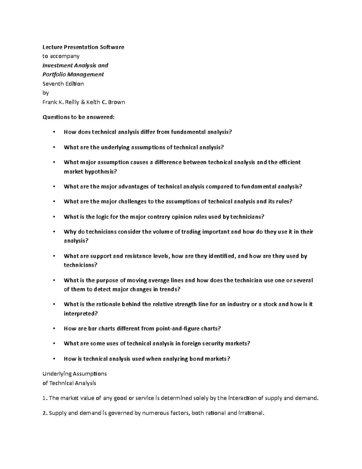 Investment Analysis and Portfolio Management - Lecture Presentation ...