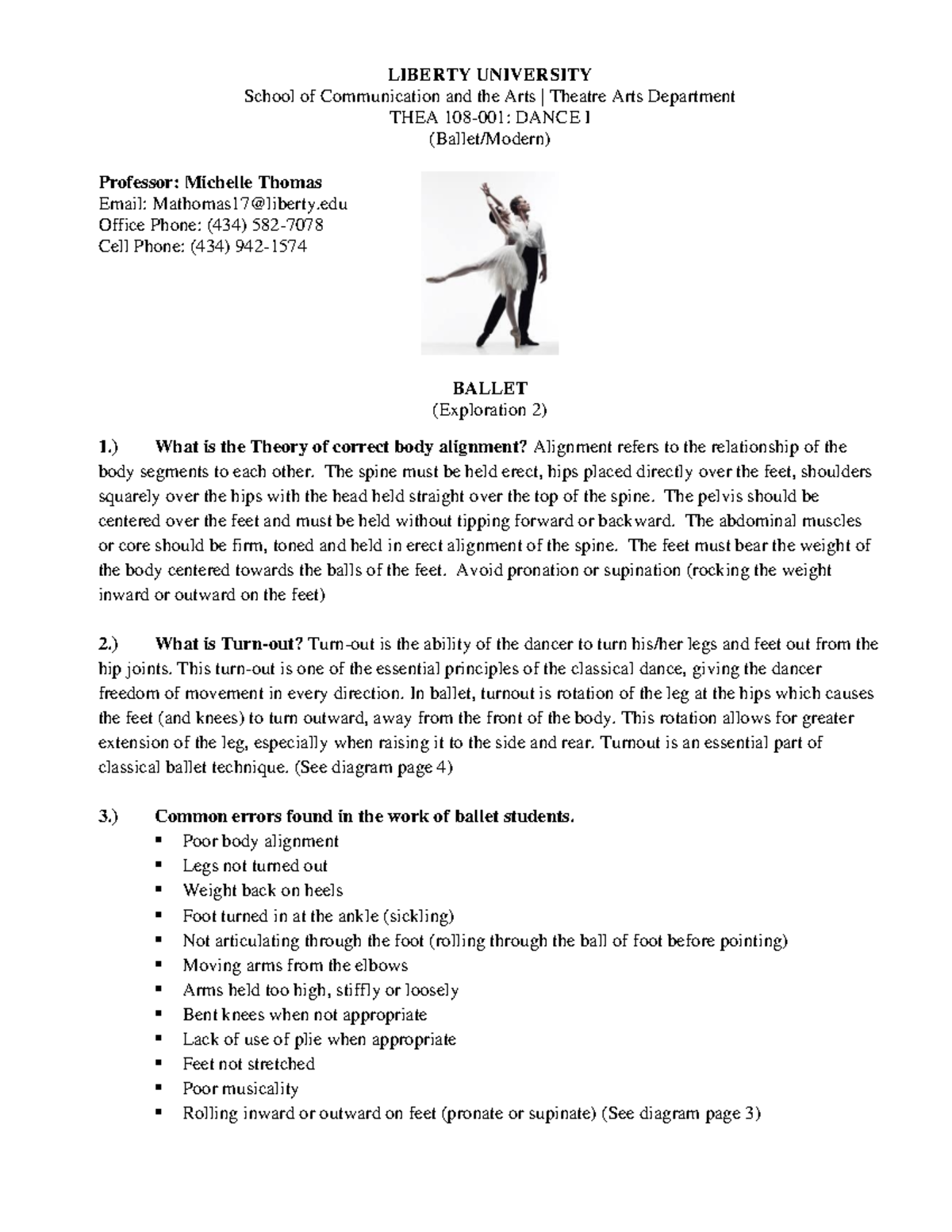02 Ballet Exploration 2 - LIBERTY UNIVERSITY School of Communication ...