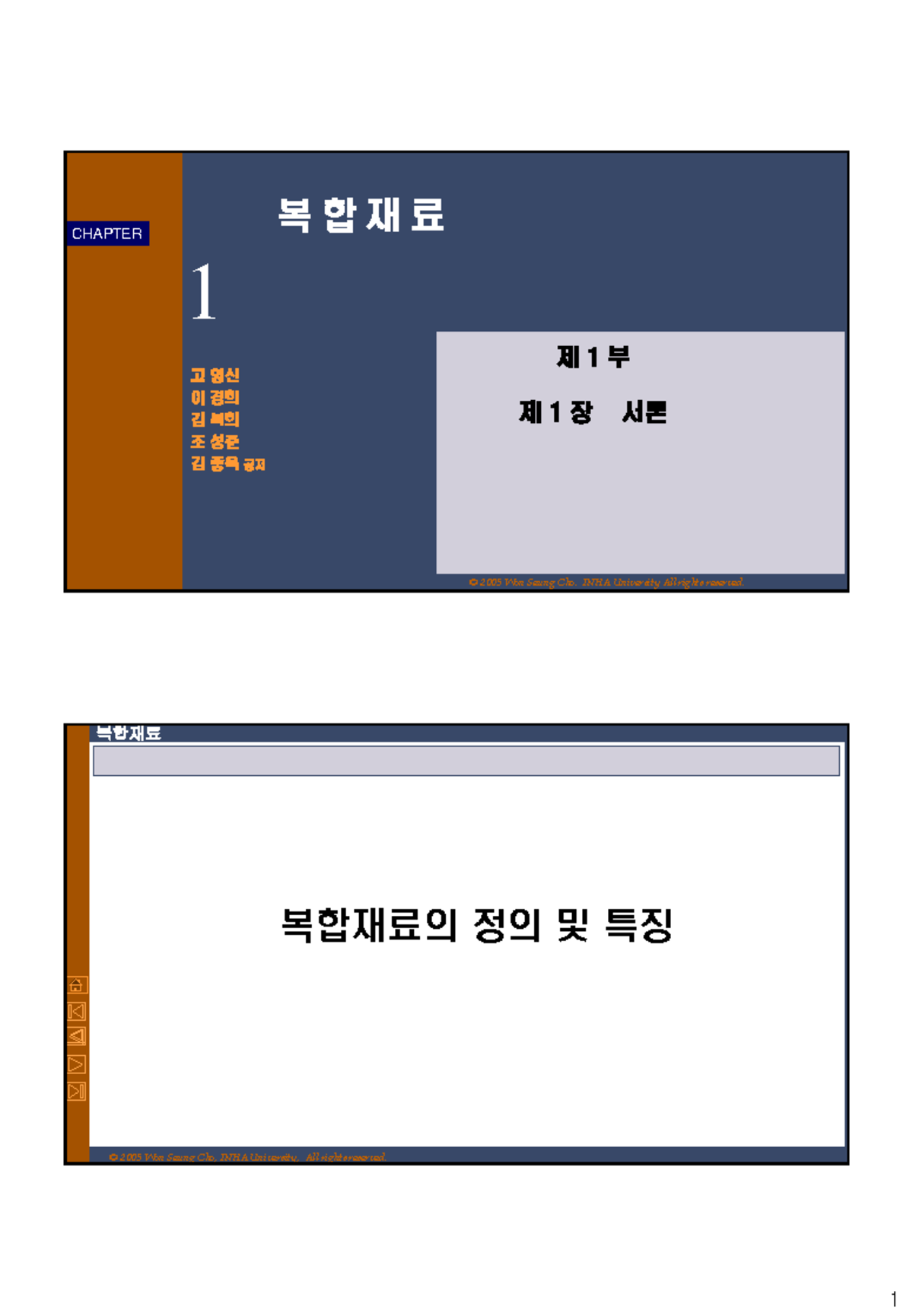 복합재료1장-서론 - 복합재료 강의노트 - 고 영신 이 경희 김 복희 조 성준 김 종옥 공저 CHAPTER © 2005 Won ...