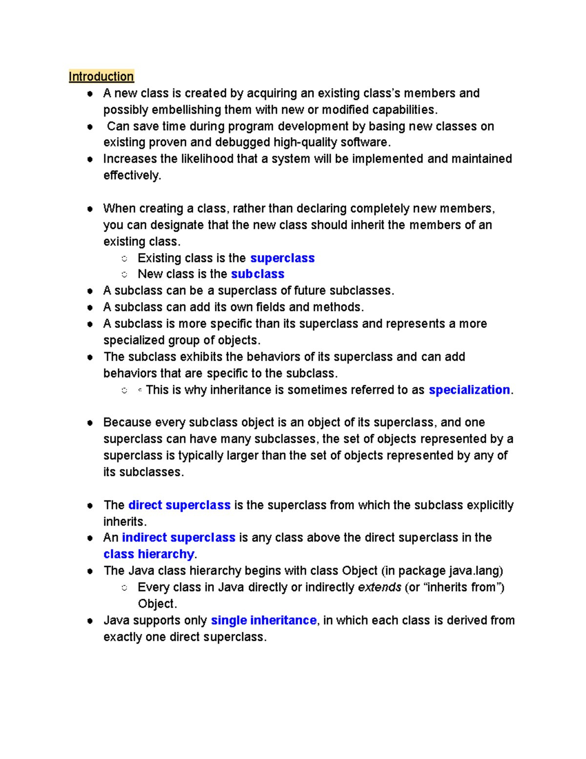 Inheritance Part 1 Introduction A New Class Is Created By Acquiring An Existing Classs