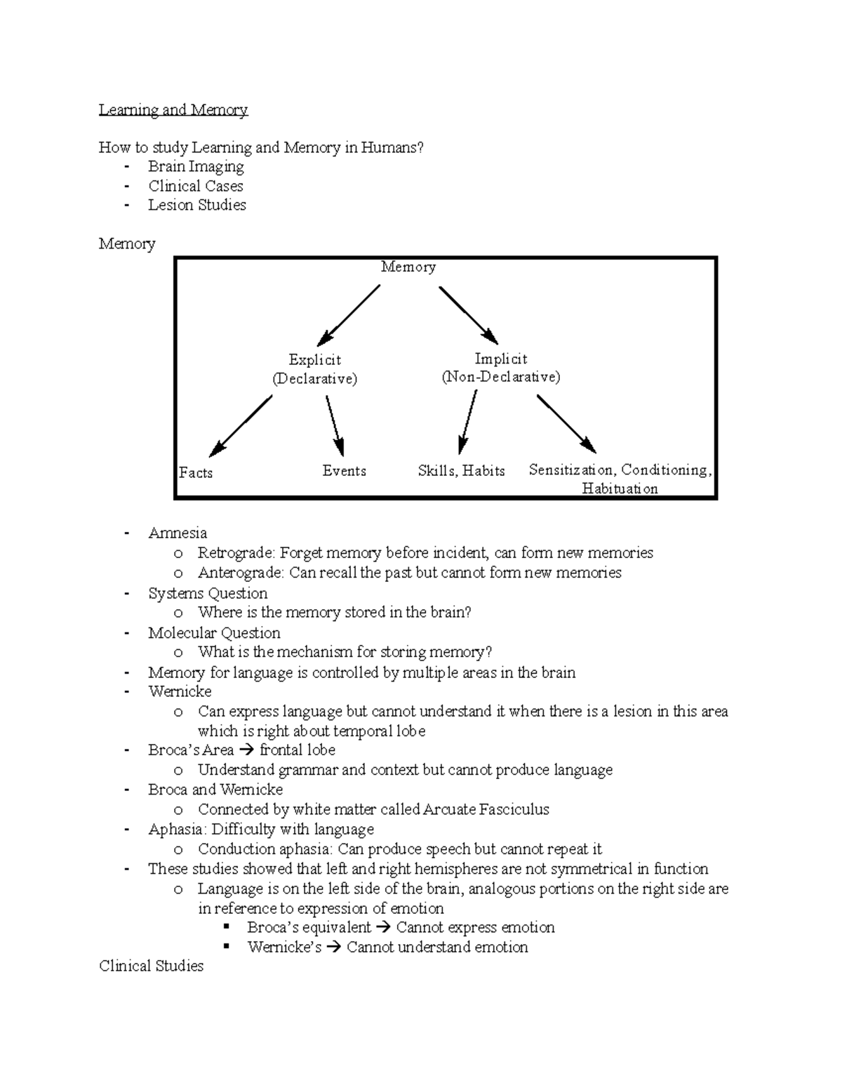 Neurobiology Exam III Notes Learning And Memory How To Study Learning Neurobiology Exam III Notes Learning And Memory How To Study Learning