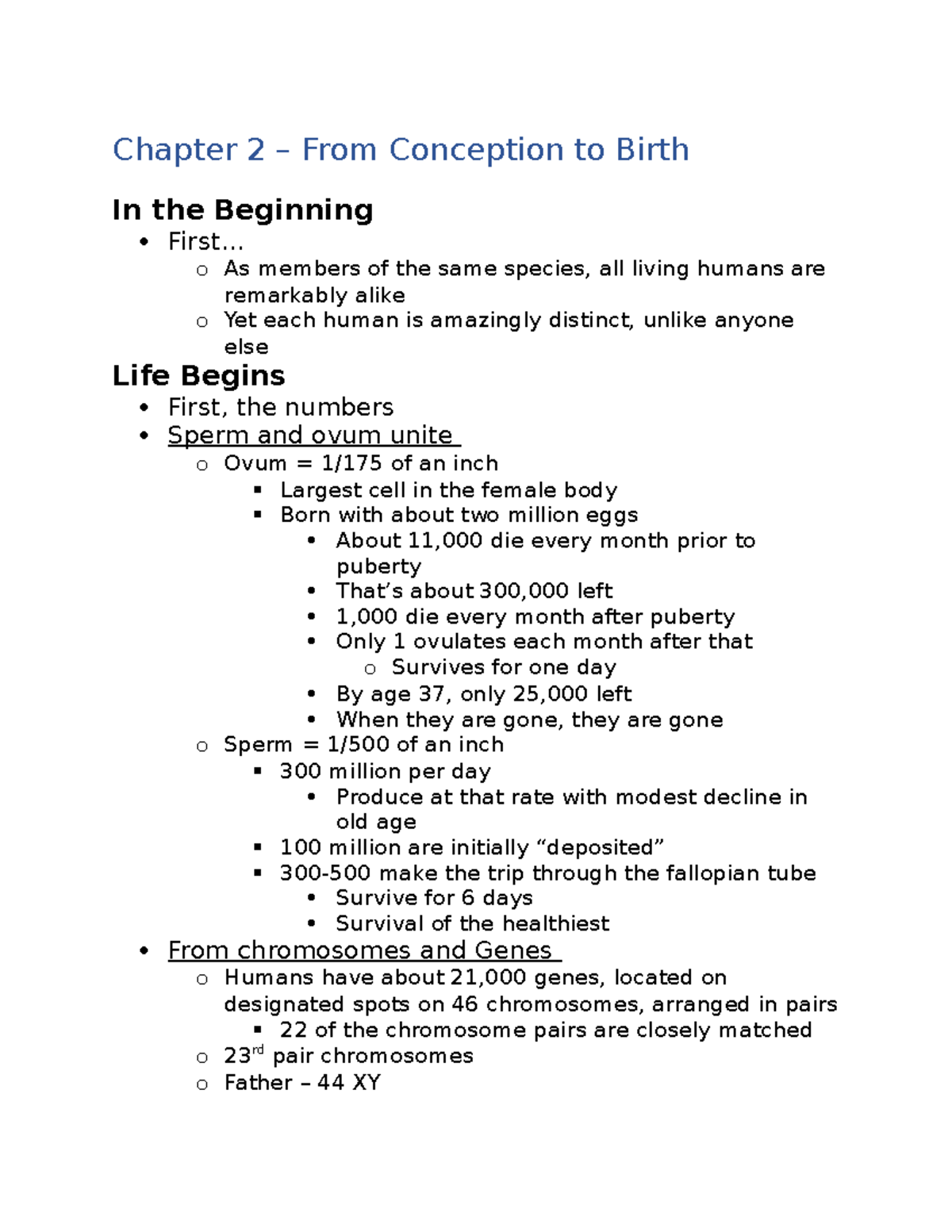 HDFS Chapter 2 Notes - Chapter 2 – From Conception to Birth In the ...