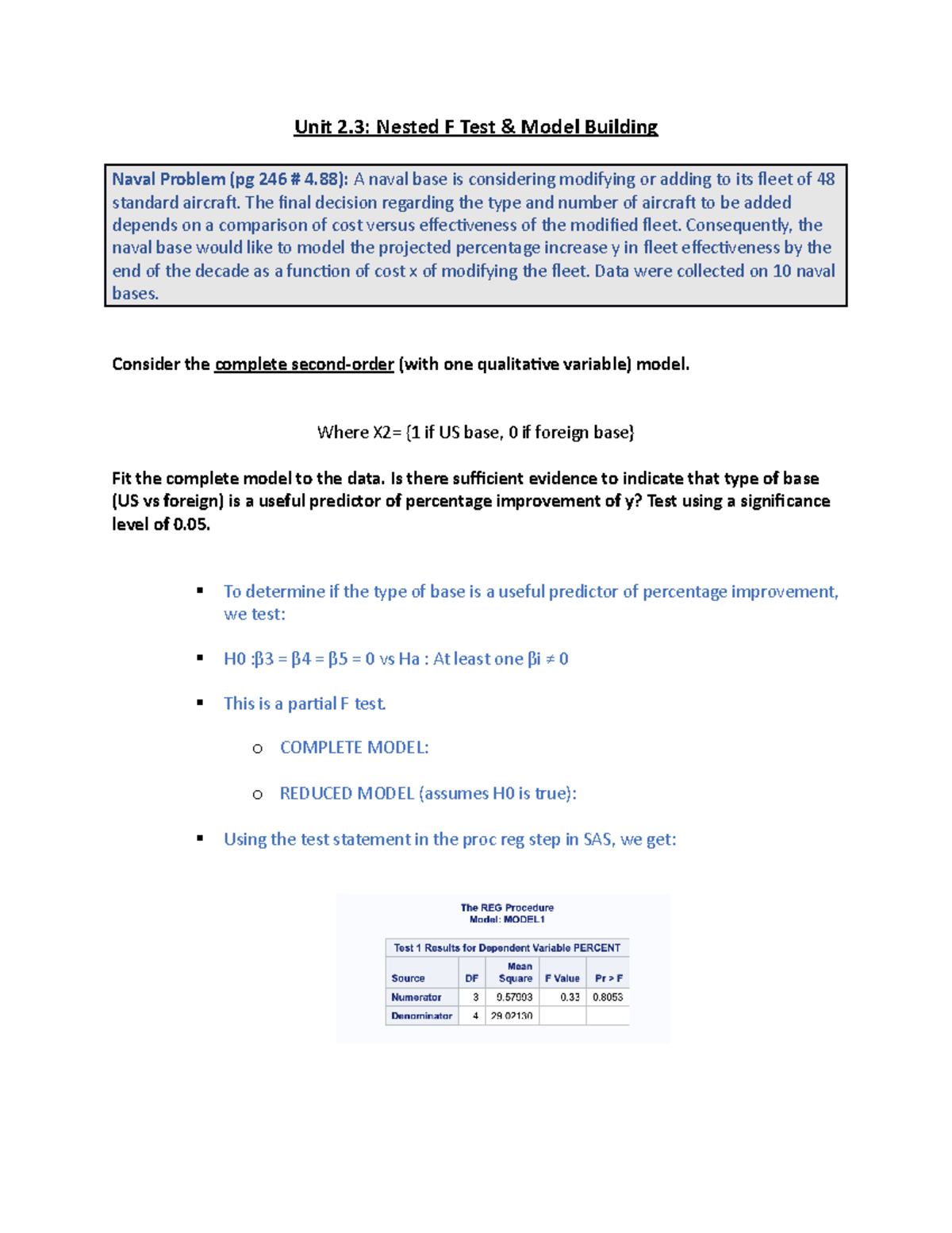 Unit 2.3 Nested F-Test Assignment - Unit 2: Nested F Test & Model ...
