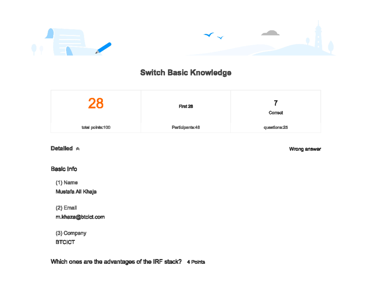 H3C Switch - Computer Science And Medical Informatics - Studocu