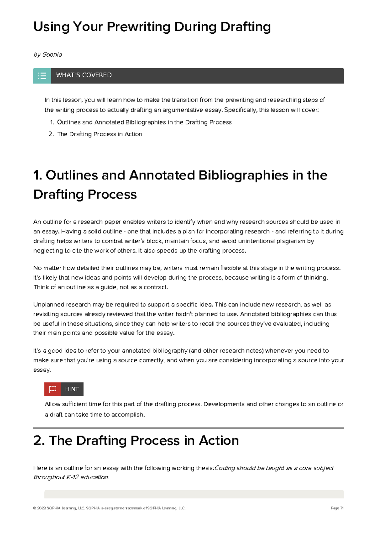 Unit-4-tutorials-argumentative-writing 4 - Using Your Prewriting During Drafting by Sophia In ...