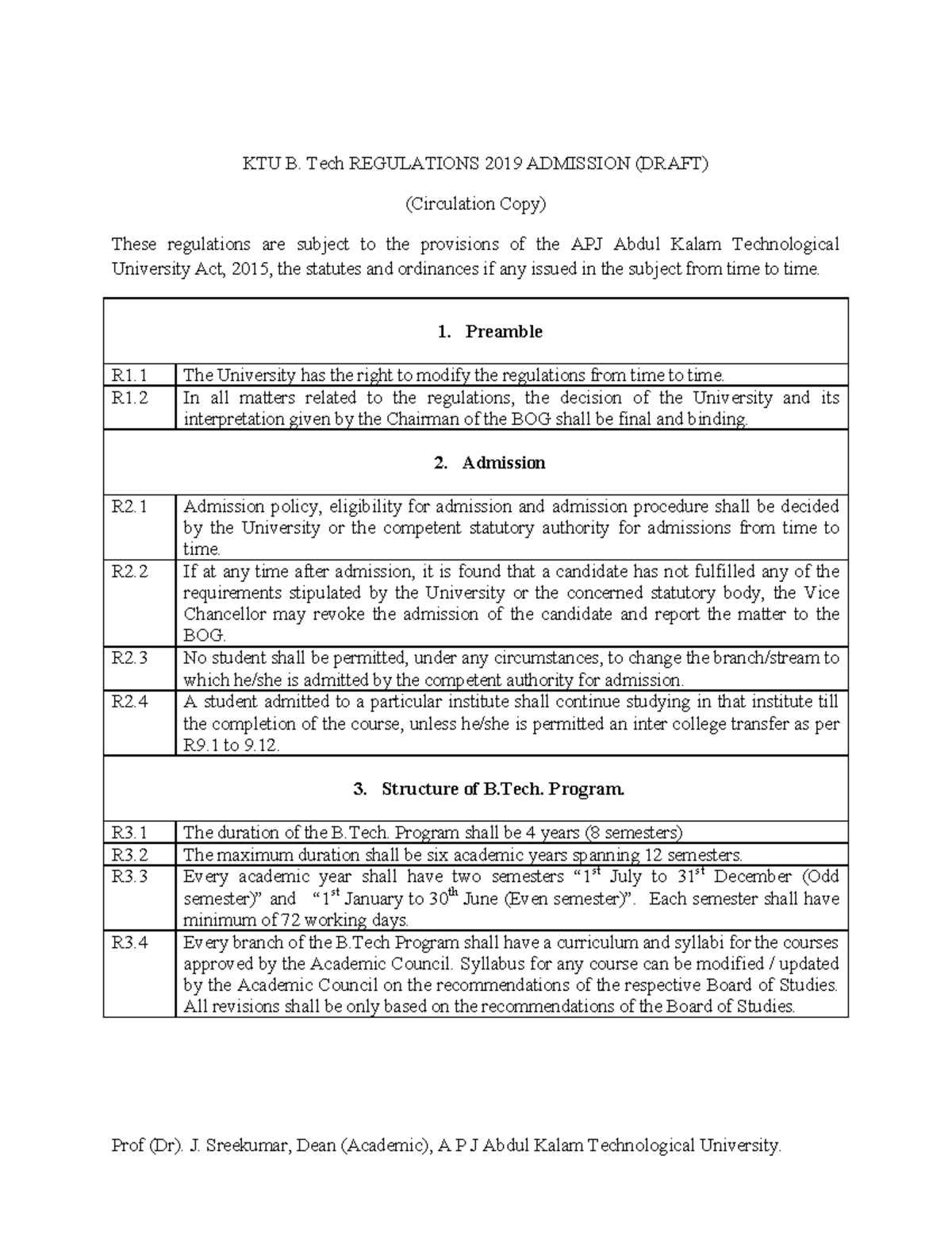 KTU Basics of Electronics - KTU B. Tech REGULATIONS 2019 ADMISSION ...