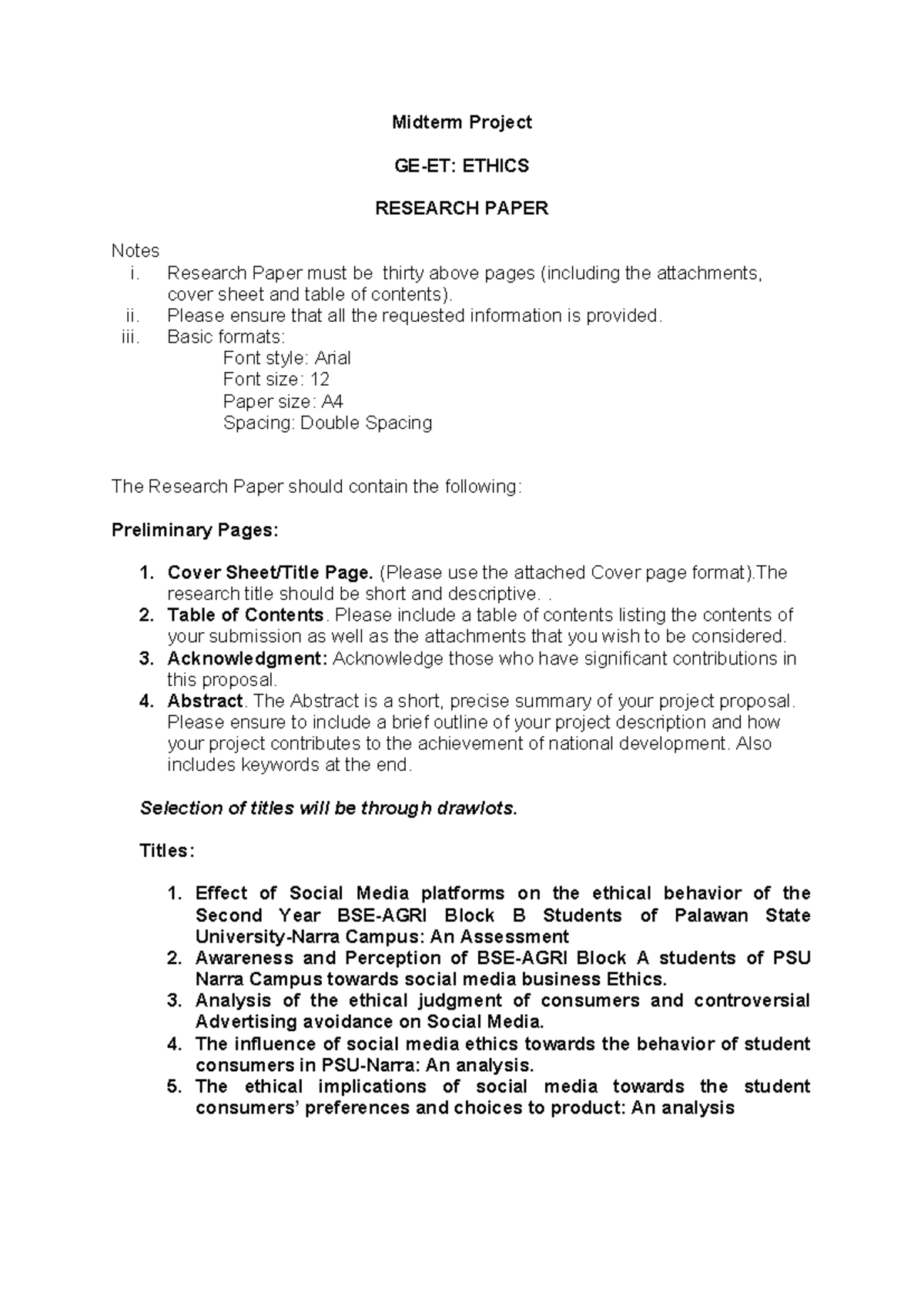 Midterm Project Research - Midterm Project GE-ET: ETHICS RESEARCH PAPER ...