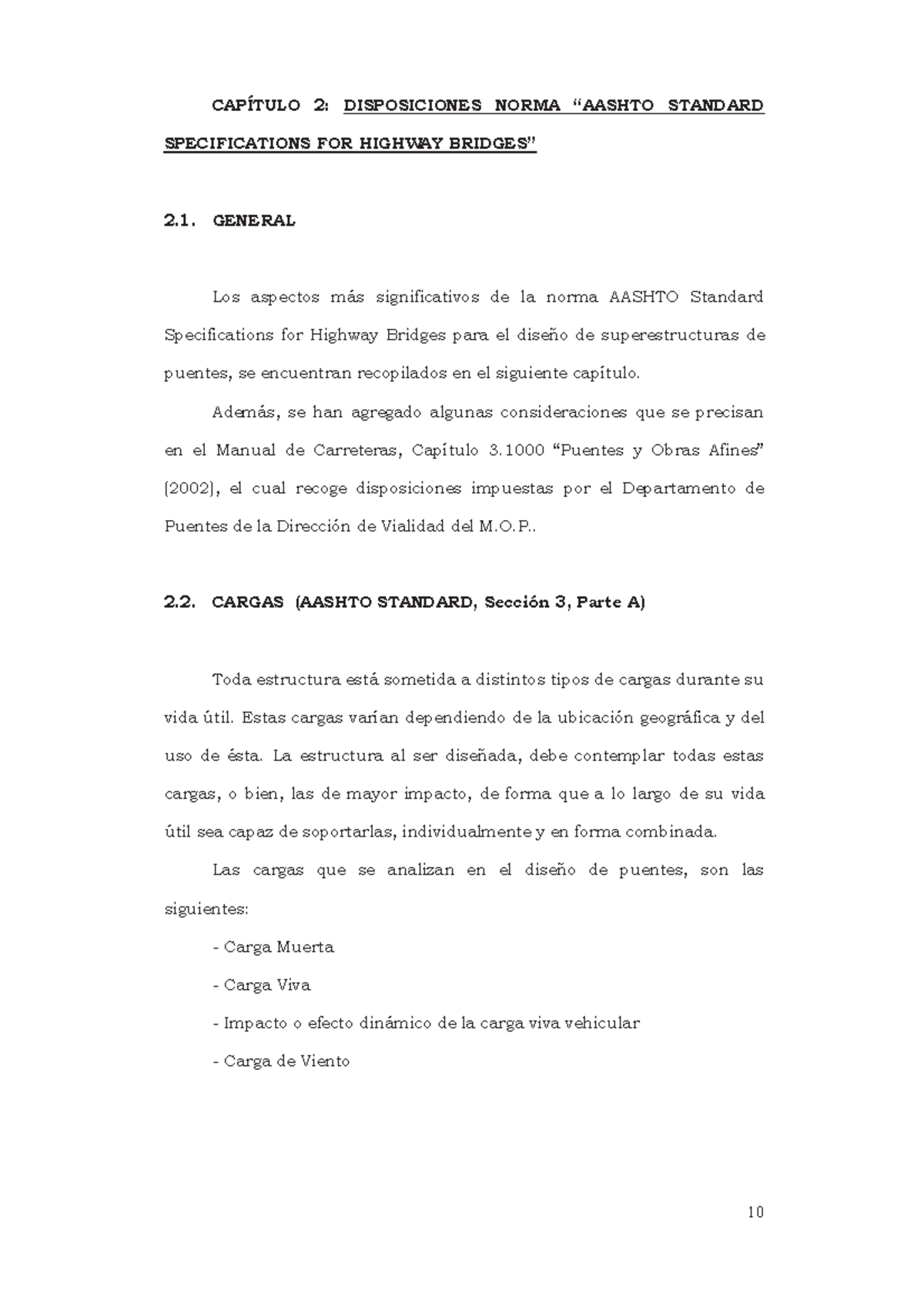 Normas Aashto - CAPÍTULO 2: DISPOSICIONES NORMA