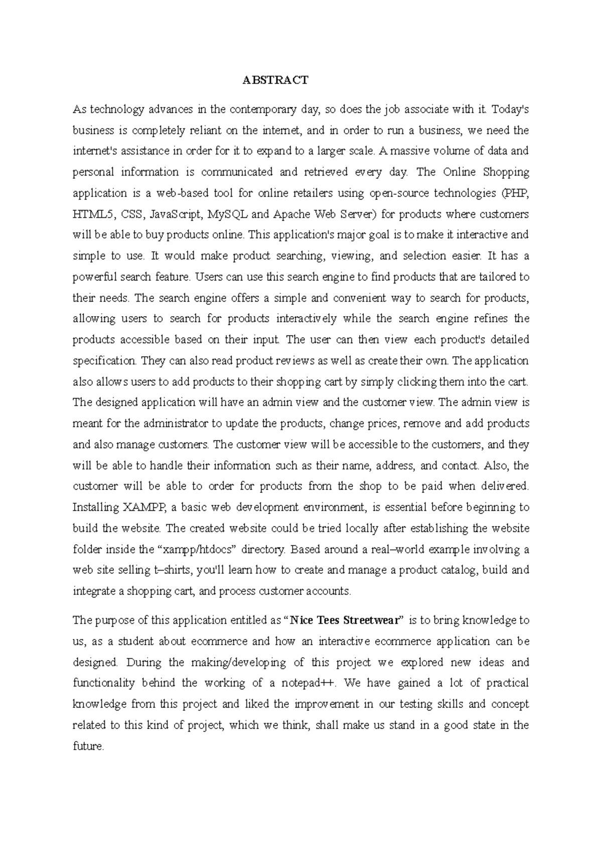 Abstract - ABSTRACT As technology advances in the contemporary day, so ...