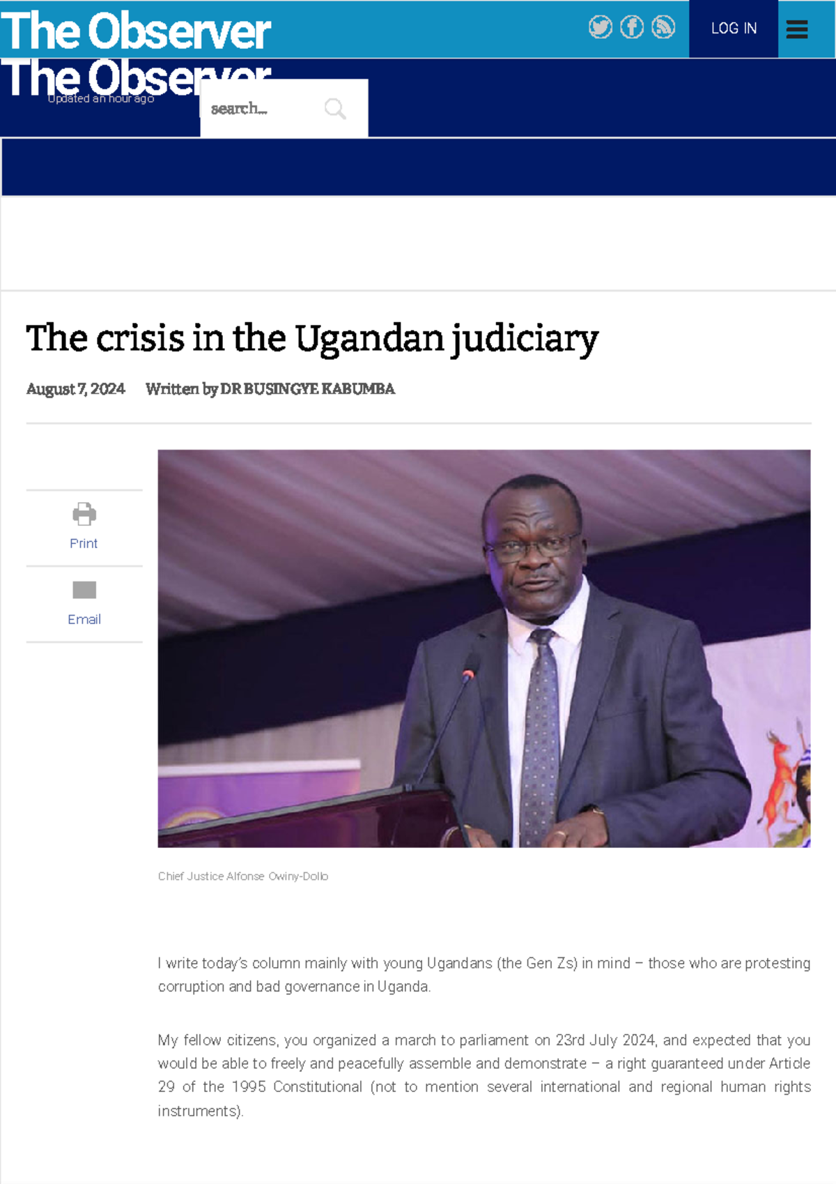 Thecrisisinthe Ugandanjudiciary 1733470928693 - August 7, 2024 Written ...