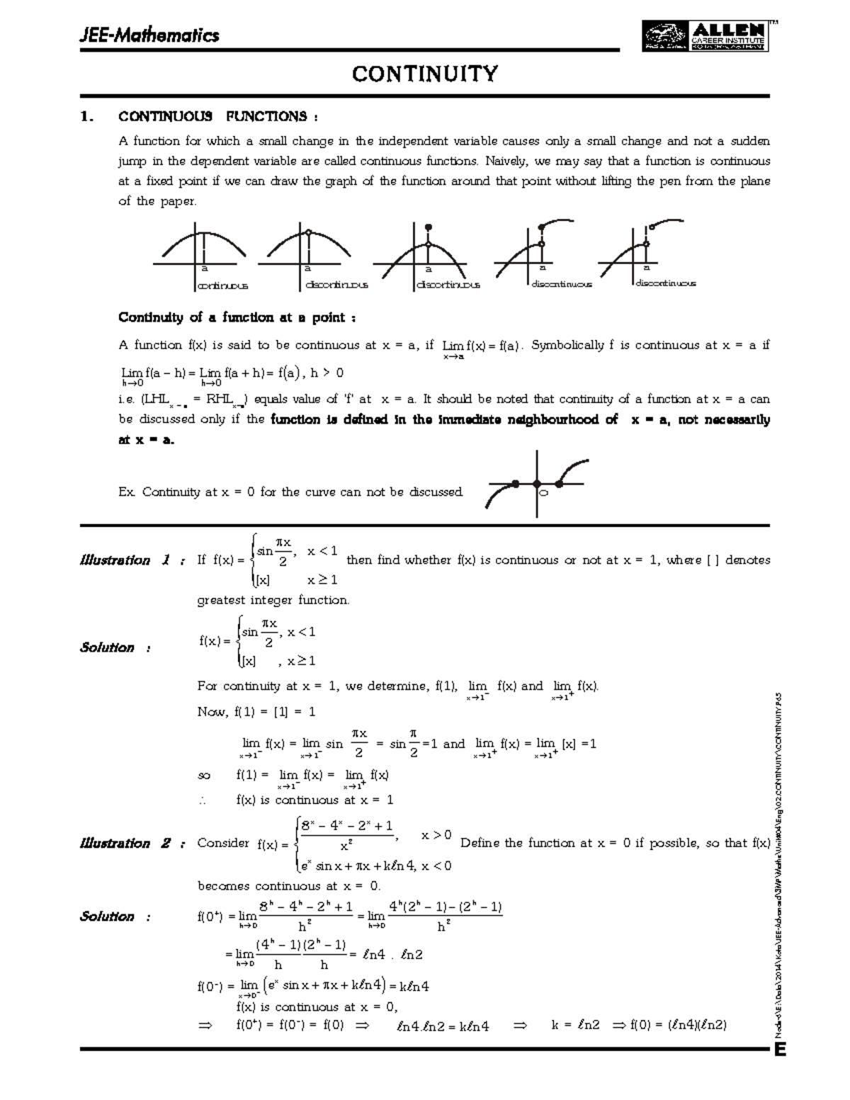 Continuity - IMPORTANT - E - StuDocu