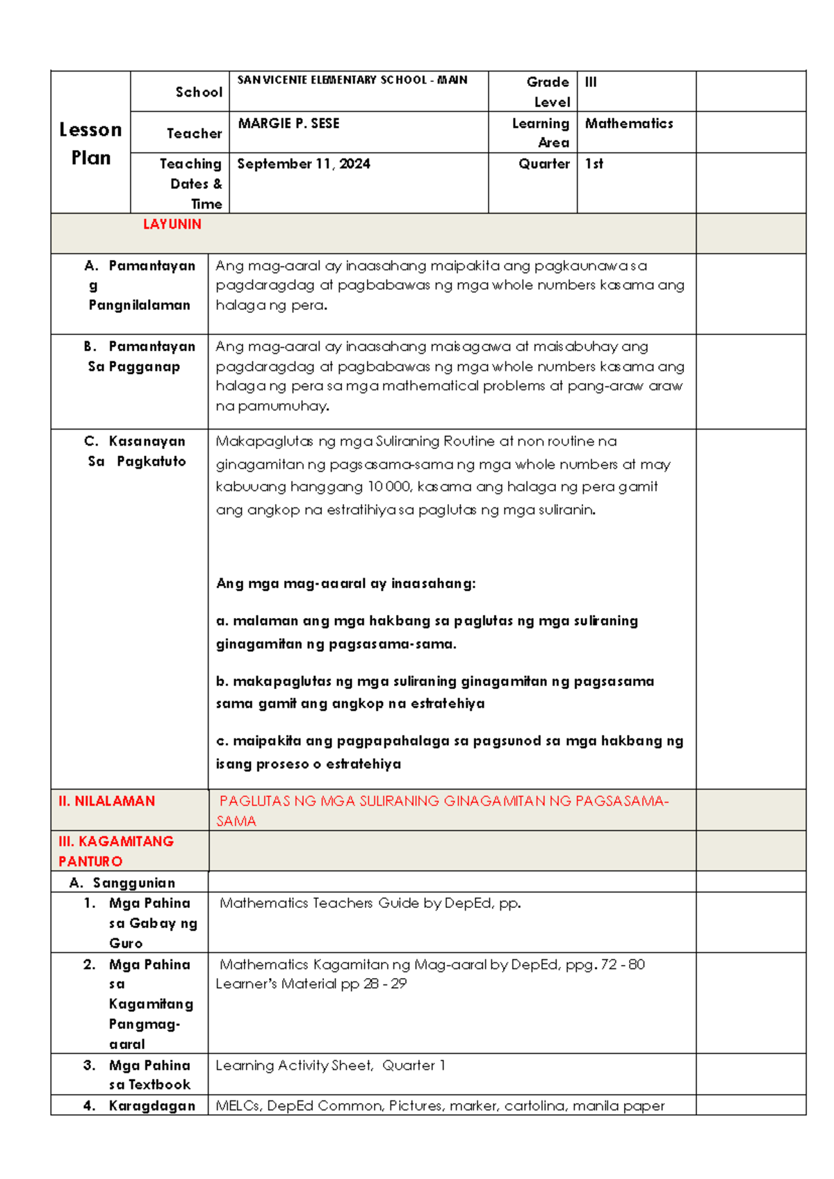 COT-DLP-SESE - adFSDf - Lesson Plan School SAN VICENTE ELEMENTARY ...