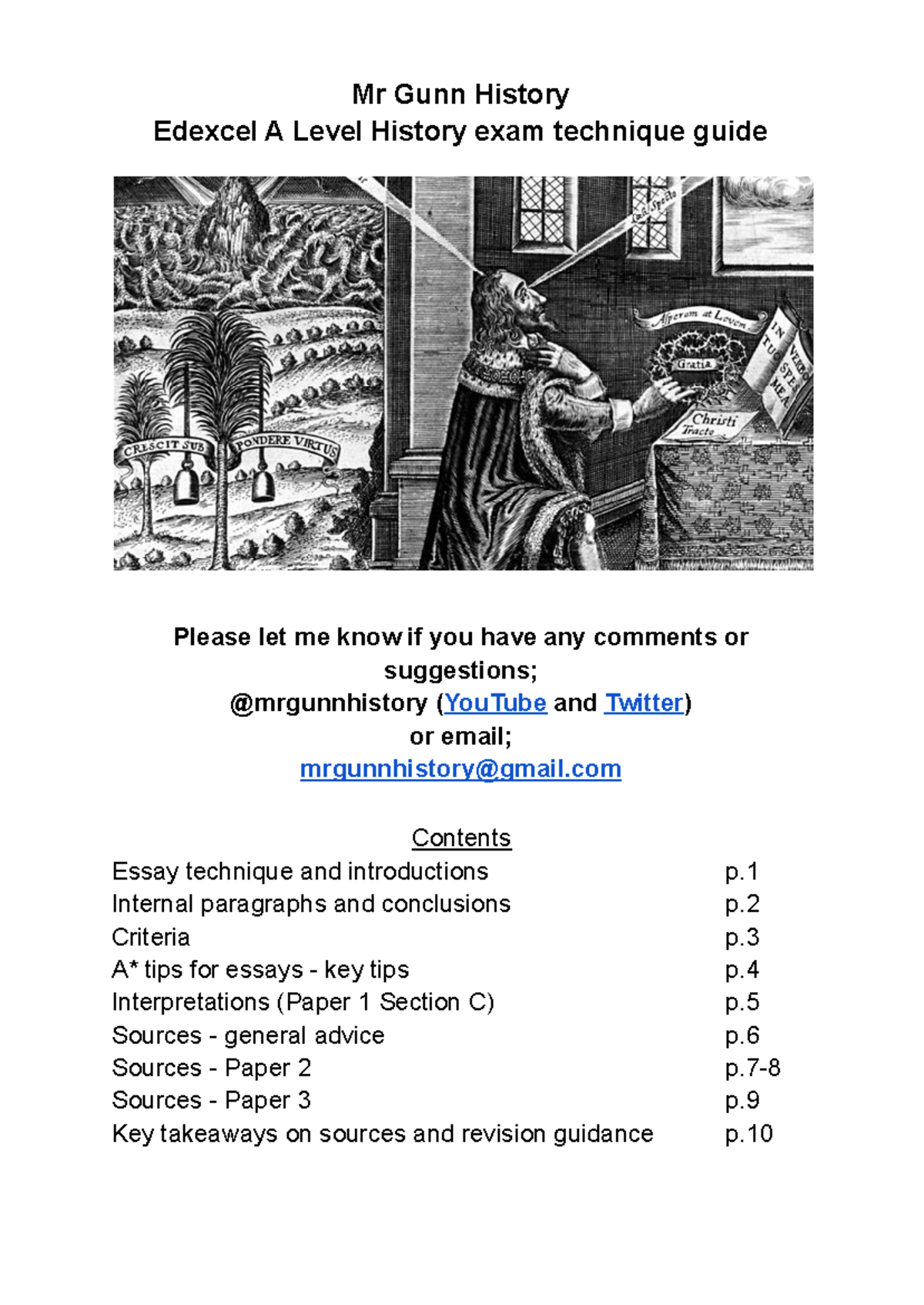 Mr gunn history alevel history exam technique booklet - Mr Gunn History Edexcel A Level History ...