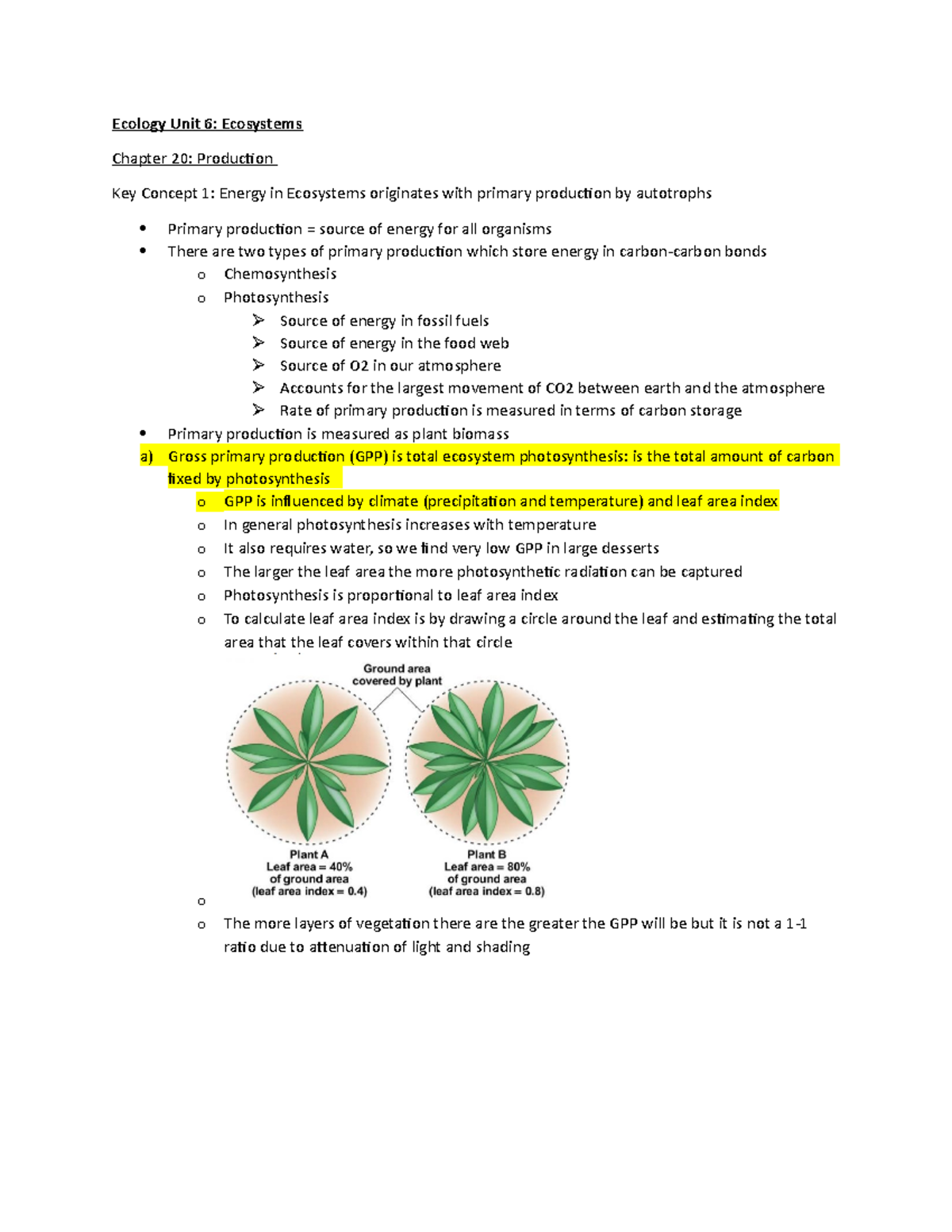 Ecology Unit 6 - Lecture and textbook notes - Ecology Unit 6 ...