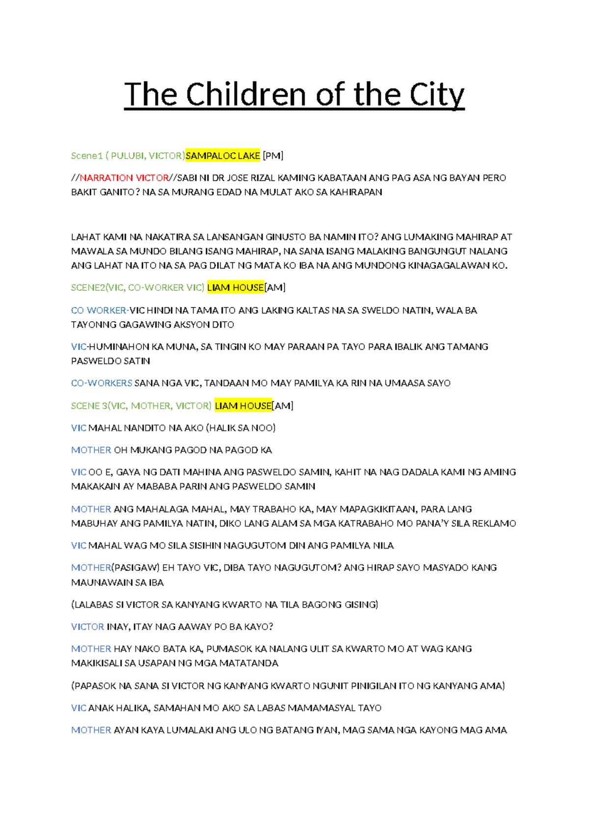 Children of the city script - The Children of the City Scene1 ( PULUBI ...