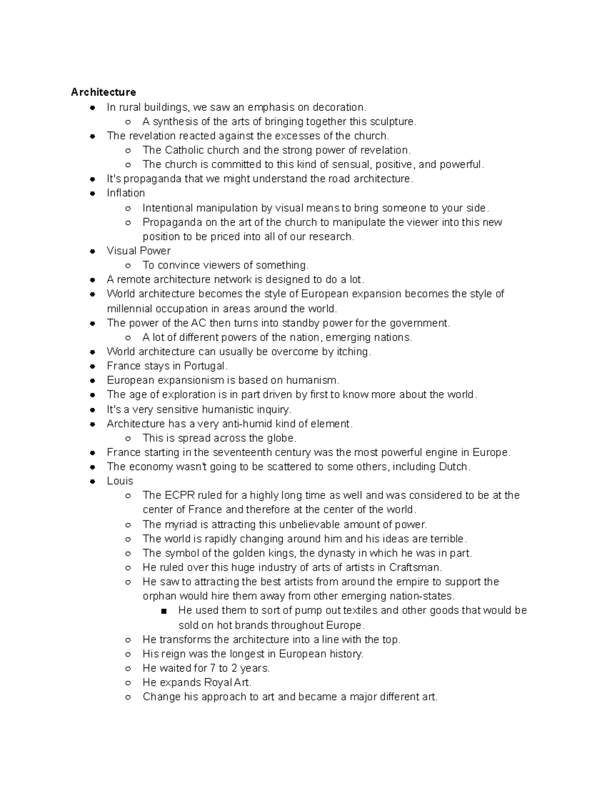 ARTH Nov 29 - Catholic ARTH cont. - Architecture In rural buildings, we ...