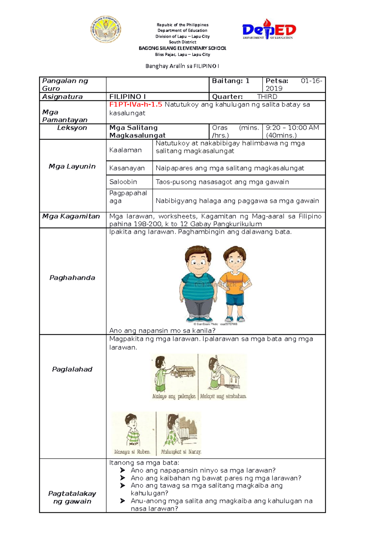 Filipino JAN.16-4TH Quarter(WEEK1) - Repubic of the Philippines ...