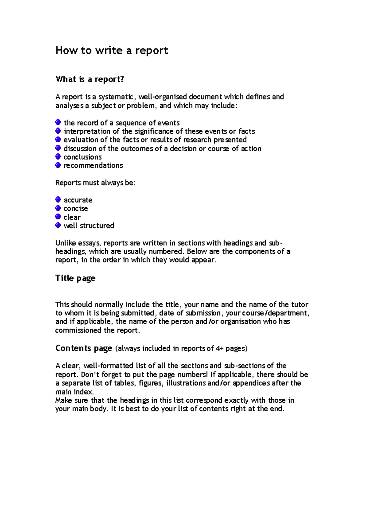How To Write A Report Lecture Notes 7 ACCG611 MQ Studocu