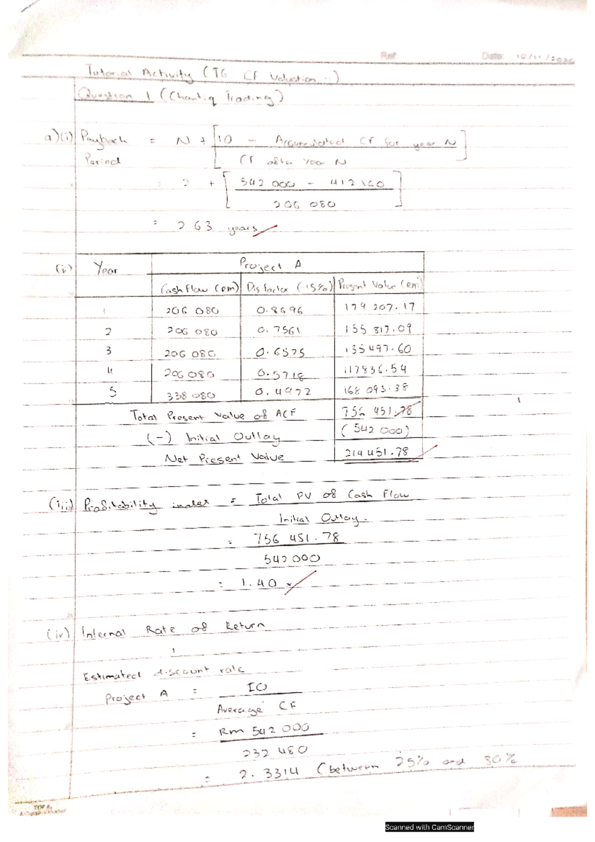 Tutorial - Valuation - Business studies - Studocu