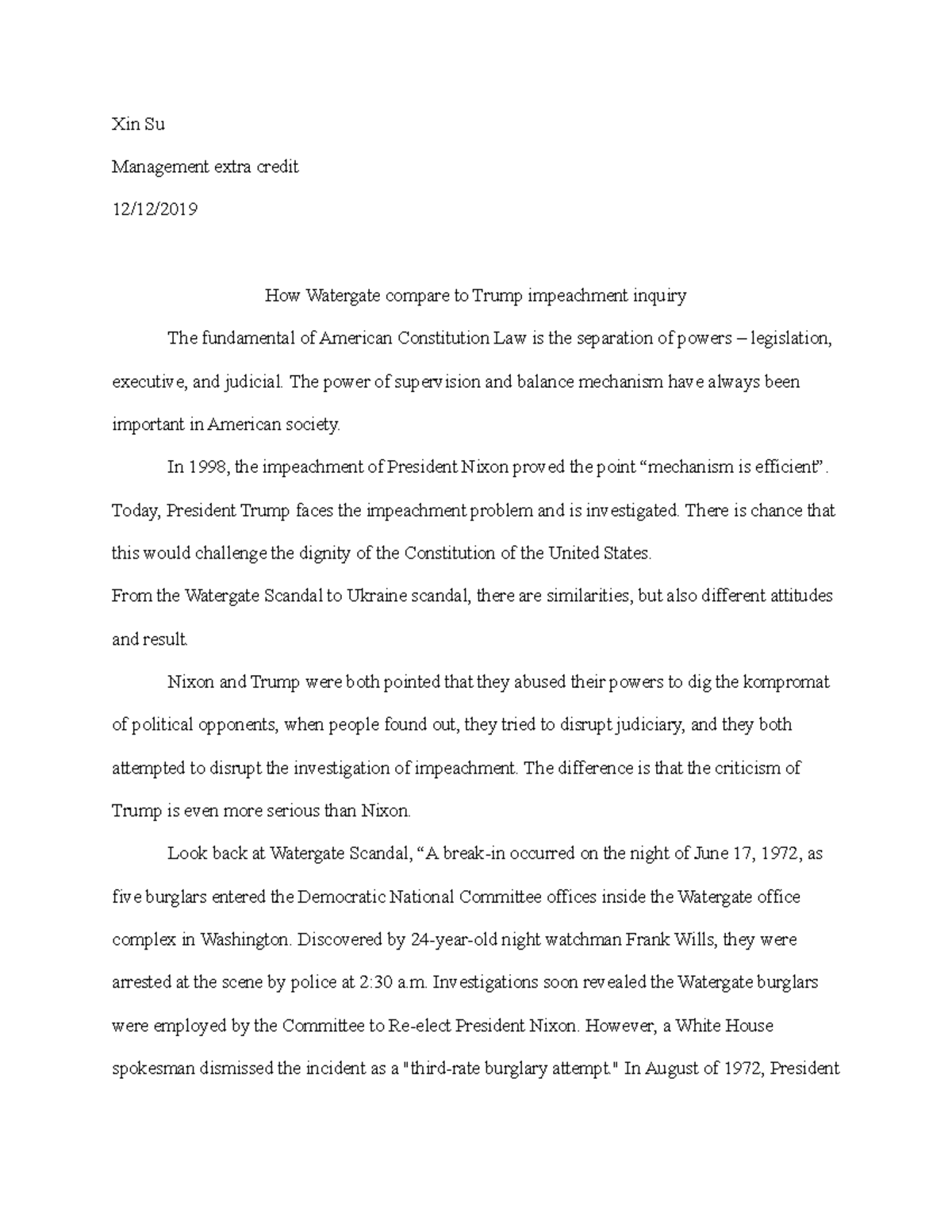 extra credit paper - Xin Su Management extra credit 12/12/ How ...