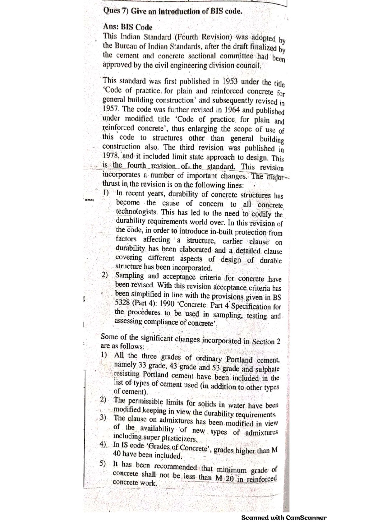 DCS mod 1 part 2 - introduction to BIS Code - Design of concrete ...