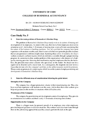 HRM - Definition - CLASSWORK 1 (BUMA 013) Define HRM based on your ...