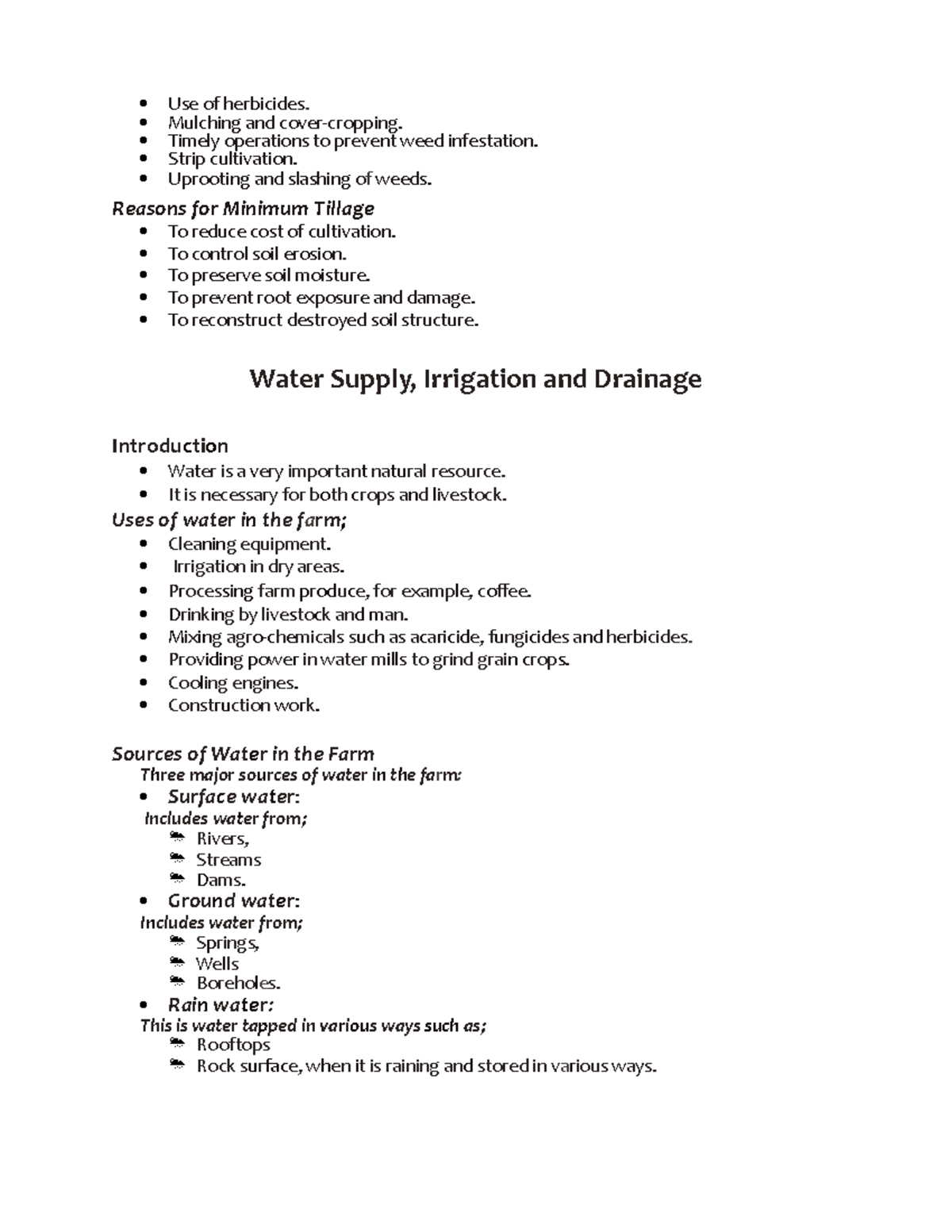 Agriculture class notes part-5 - Use of herbicides. Mulching and cover ...