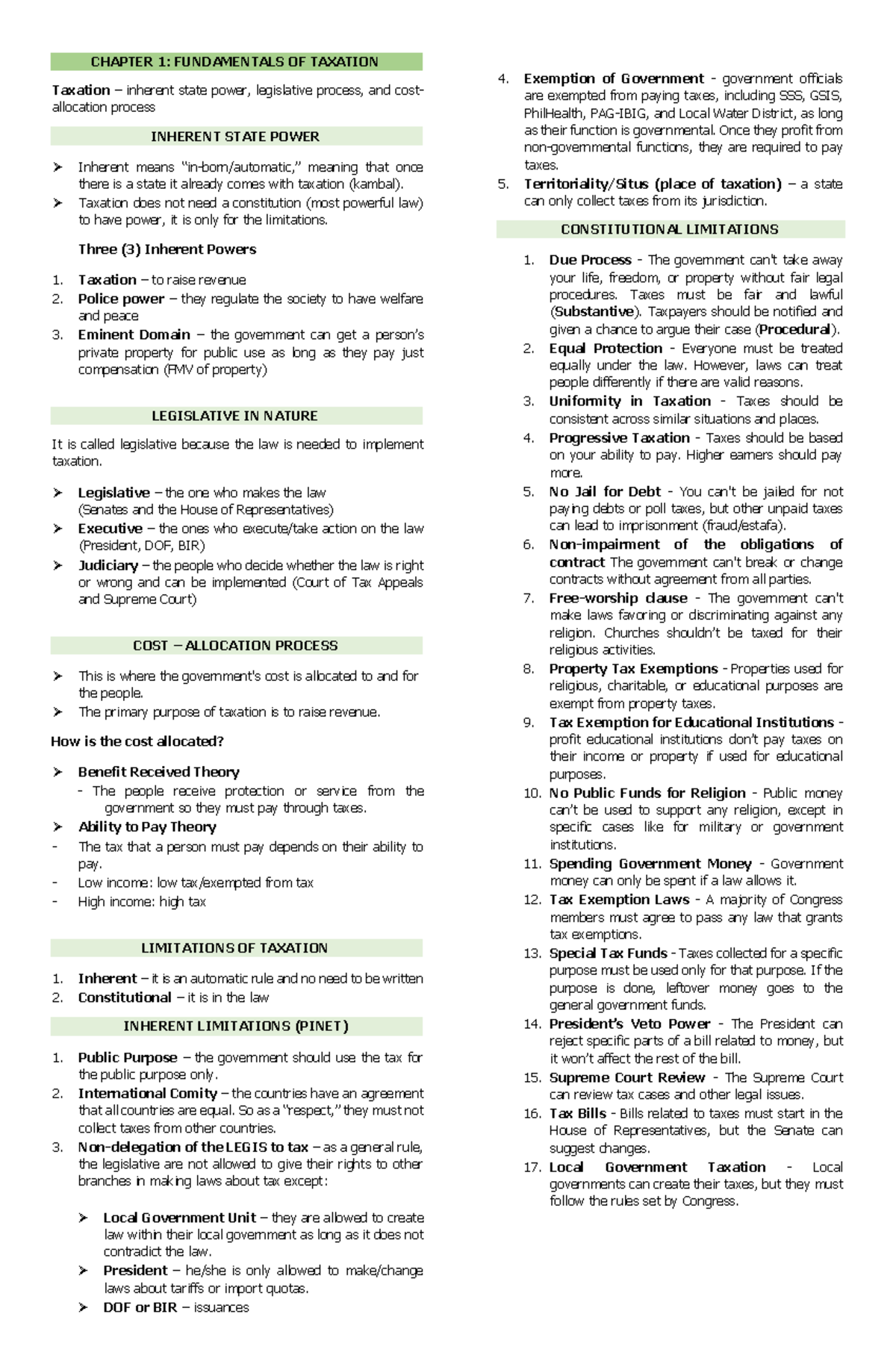 Lesson-on-Income-Taxation - CHAPTER 1: FUNDAMENTALS OF TAXATION ...