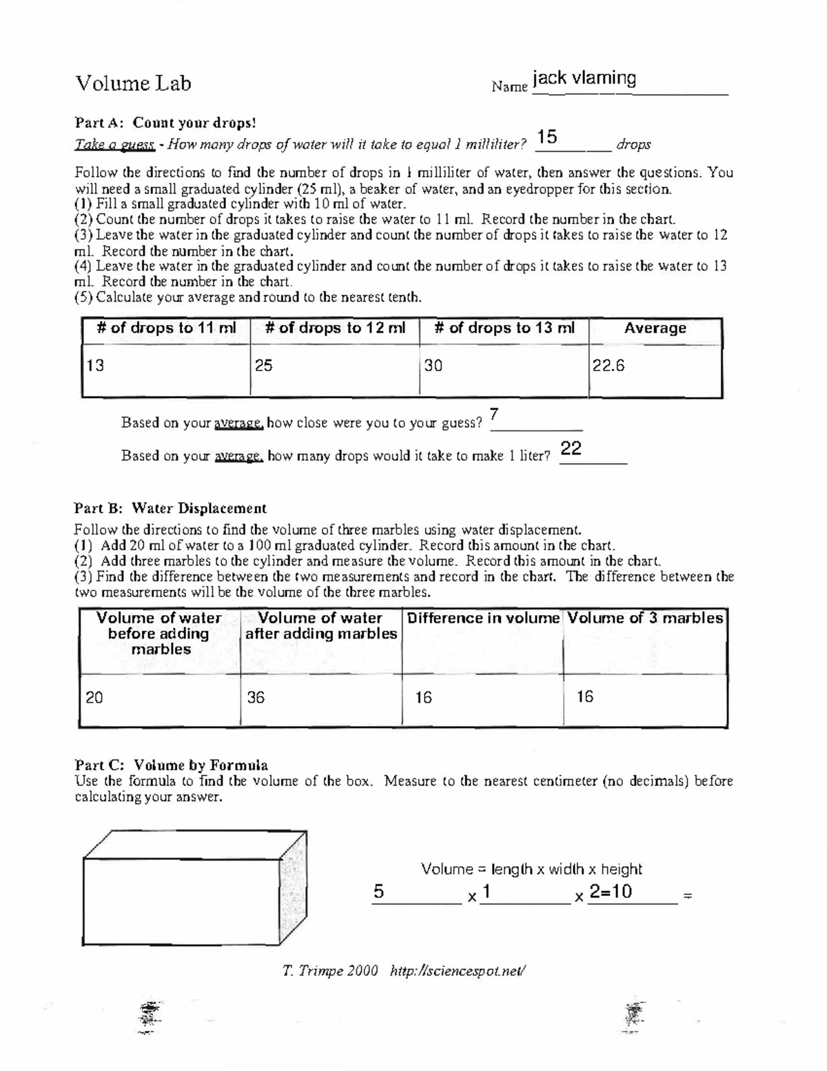 Volume measurements - Chemistry is the study of substances—that is ...