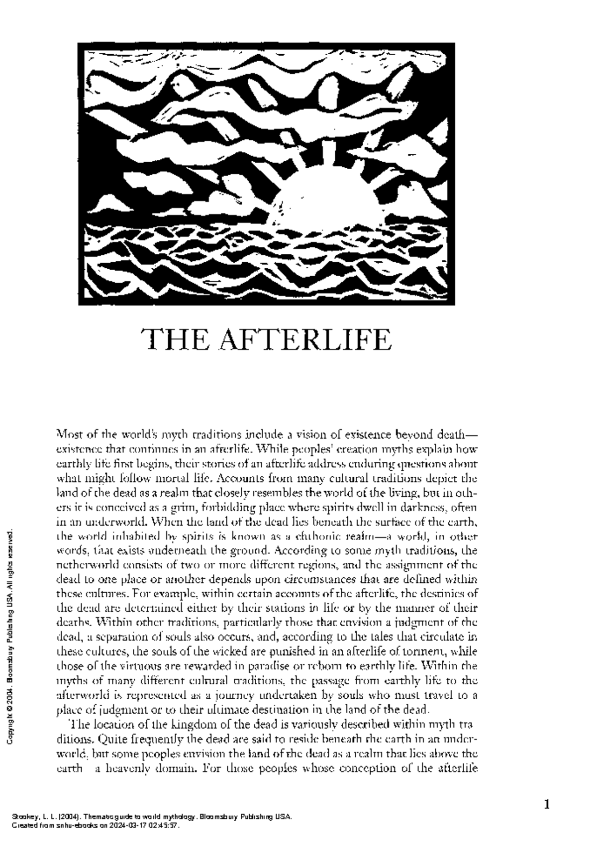 Thematic Guide to World Mythology - (Pg 12-18) - THE AFTERLIFE Most of ...