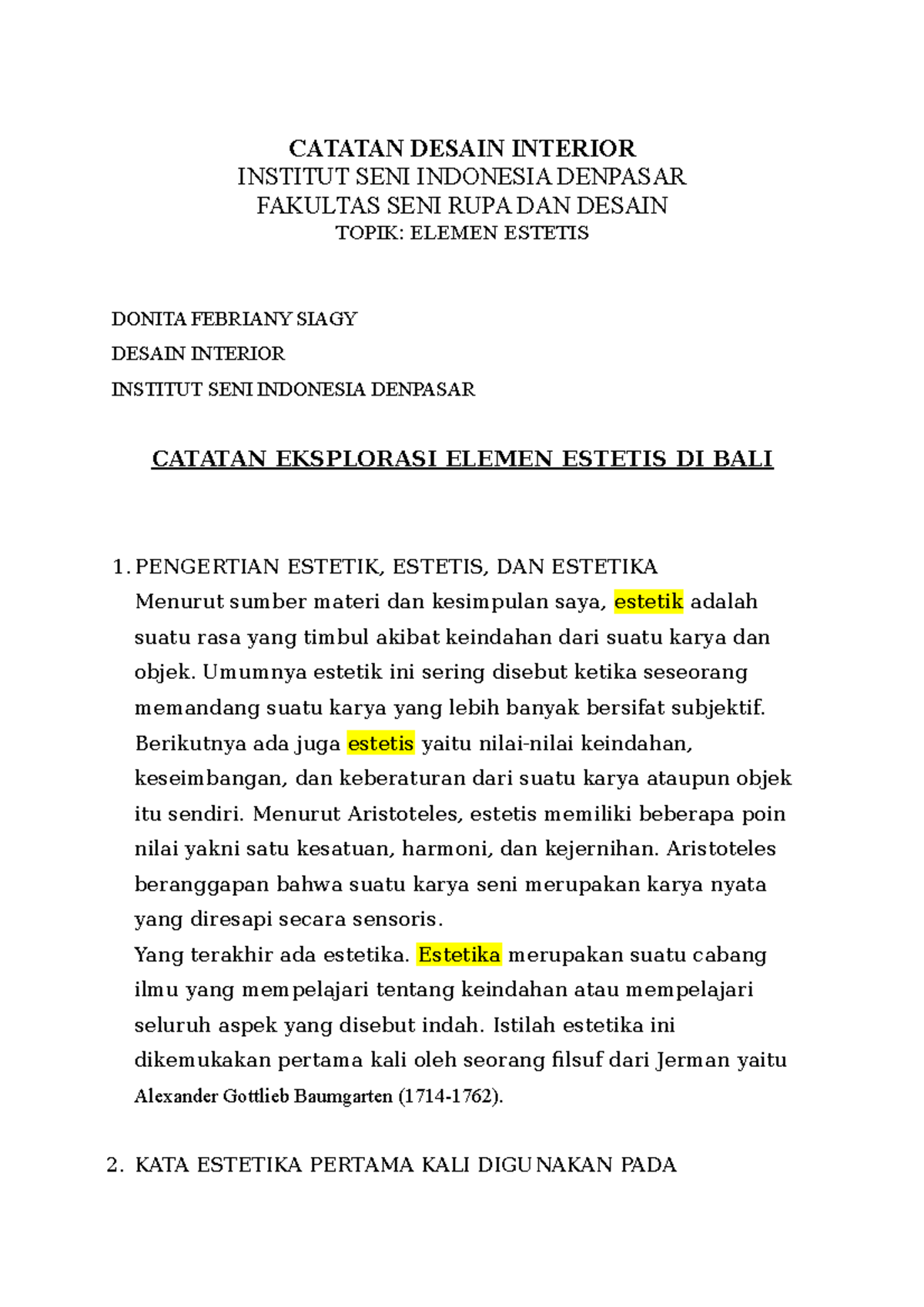 Catatan Eksplorasi Elemen Estetis DI BALI - CATATAN DESAIN INTERIOR ...