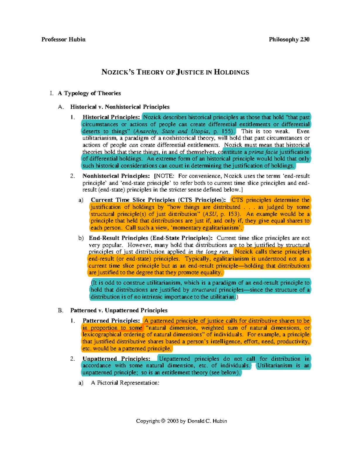 Nozick's Kinds of Principles by Don Hubin - Professor Hubin Philosophy ...