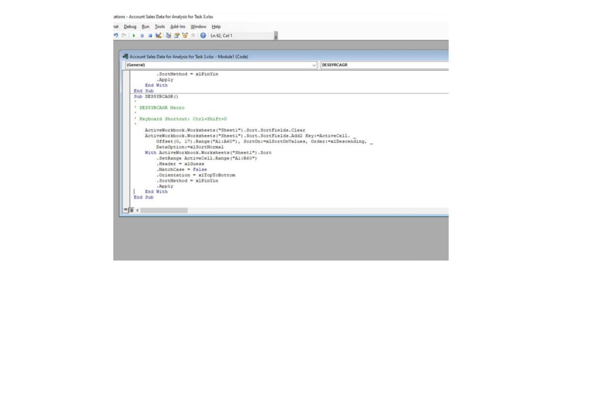 Account Sales Data for Analysis Task3 - Civil engineering - Studocu