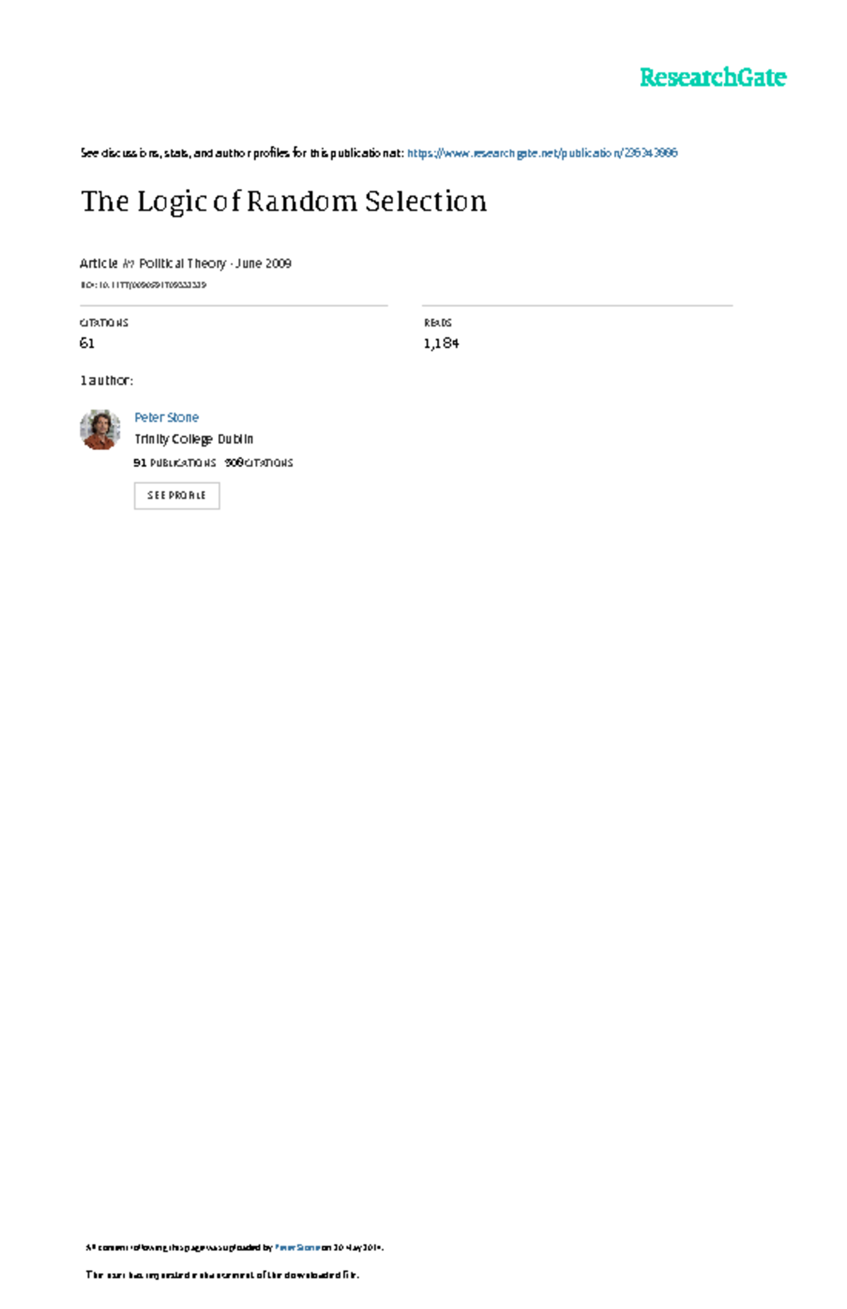 Selection Of Logic - See discussions, stats, and author profiles for ...