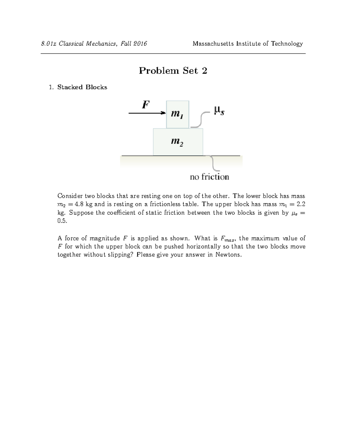Theory of machine 6 - Wale - 8 Classical Mechanics, Fall 2016 ...