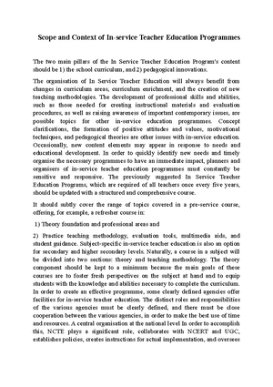 Stage Specific Teacher Education - At each level, pupils have different ...