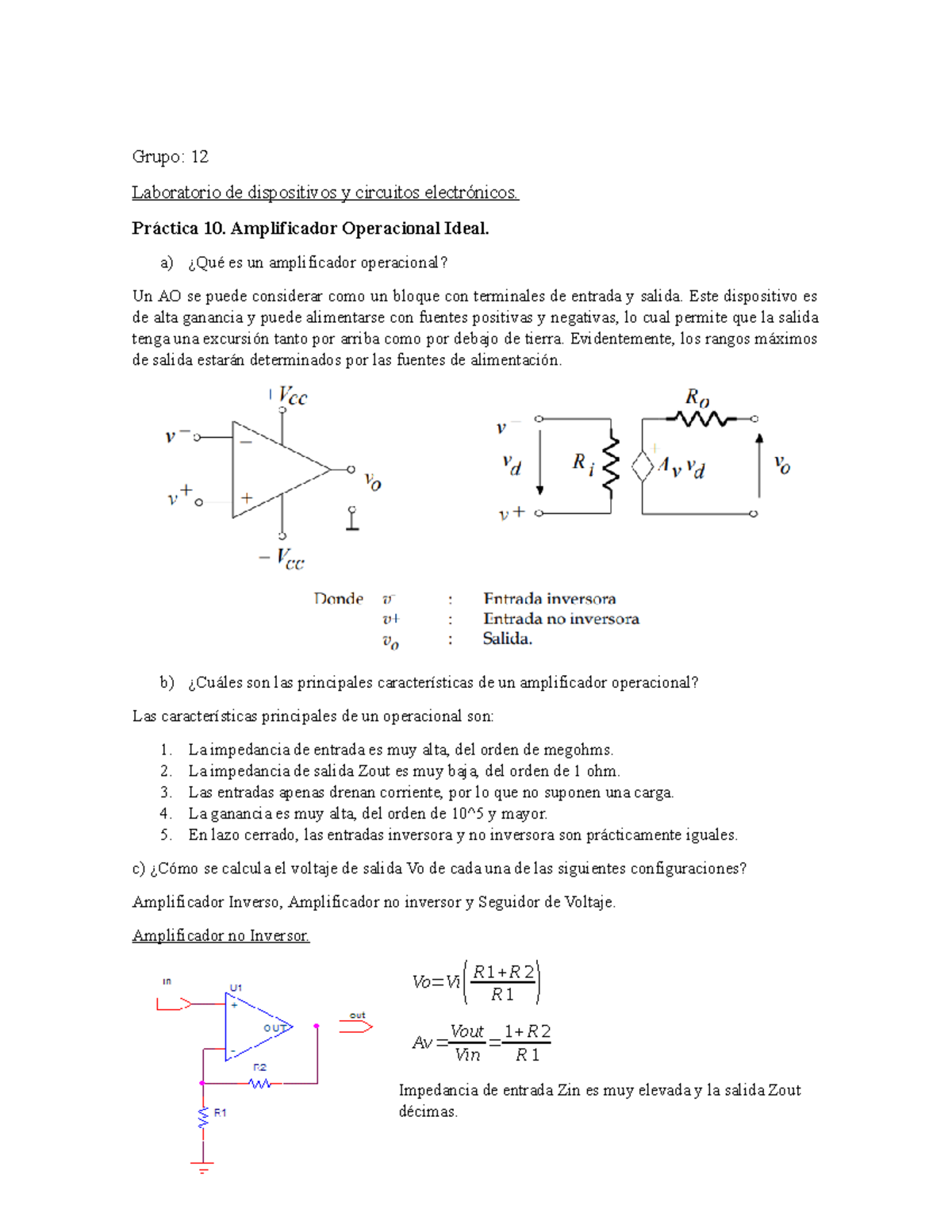 Previo 10-5 - Grupo: 12 Laboratorio de dispositivos y circuitos electrónicos. Práctica 10. - Studocu