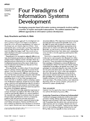 Radical Structuralism - This has been the fundamental paradigm of Marx ...
