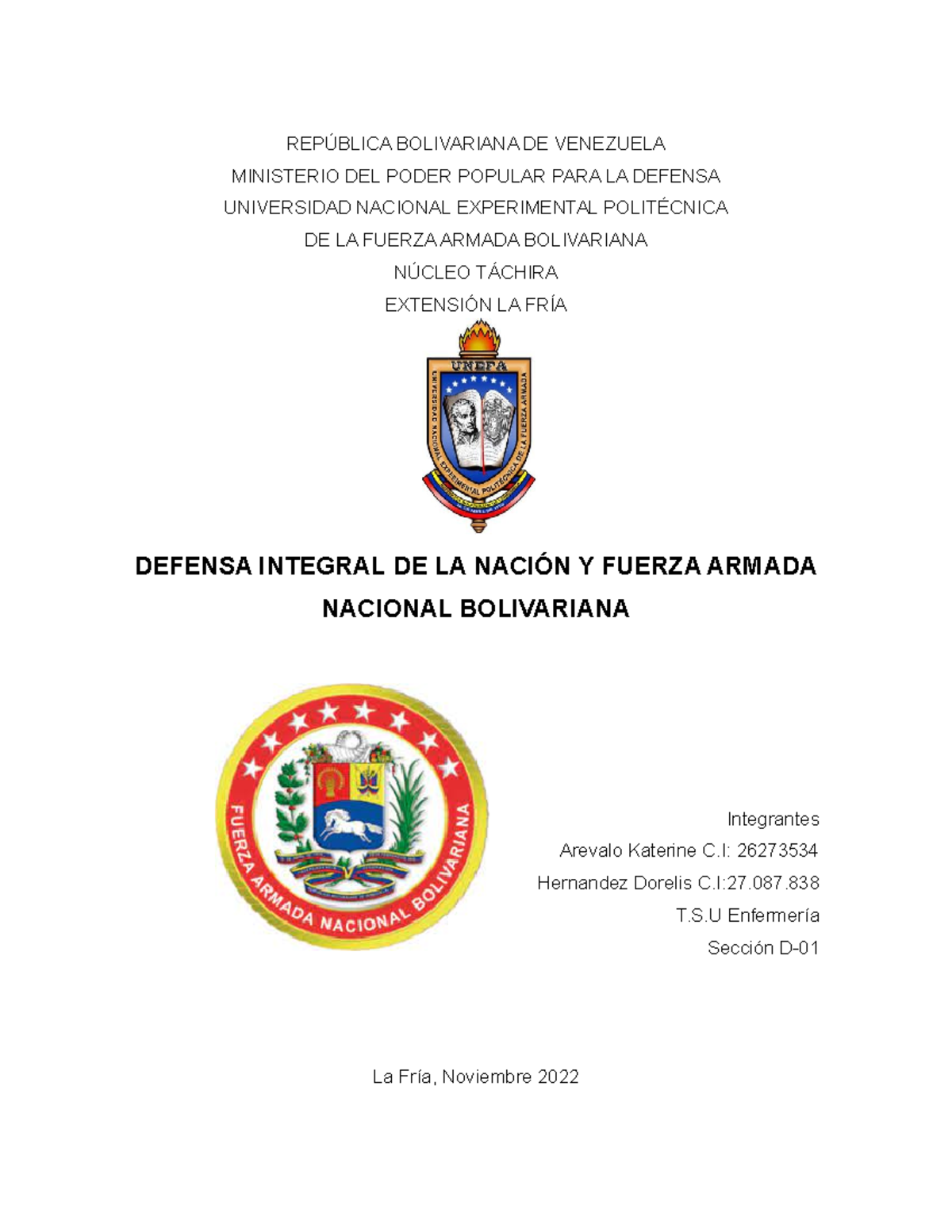 Dirección General de Inteligencia Militar dgcim - REPÚBLICA BOLIVARIANA ...