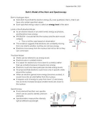 Chemistry 11 Unit Test Review Booklet: Atomic Theory & Periodic Trends ...
