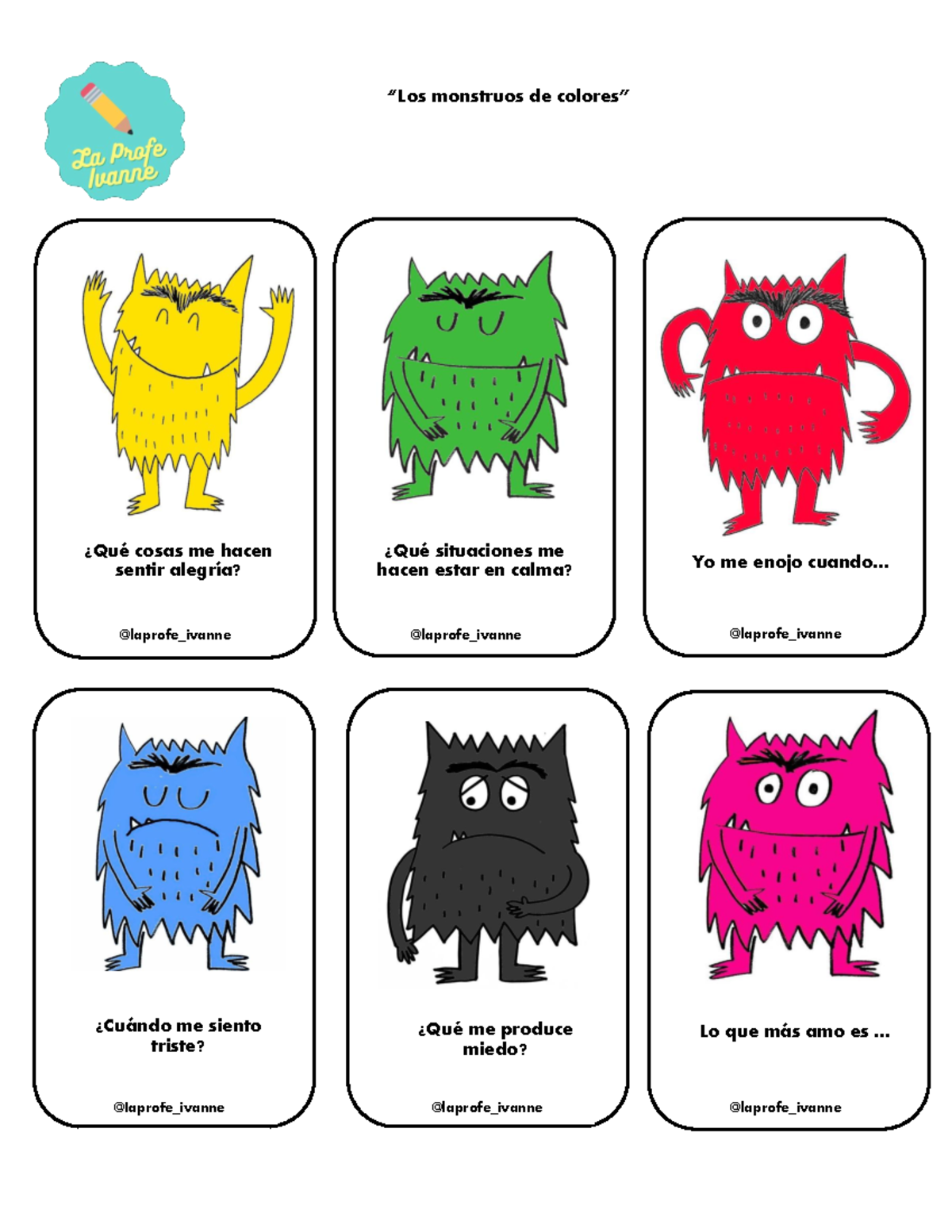 Monstruo-de-colores - Identificación de emociones - “Los monstruos de ...