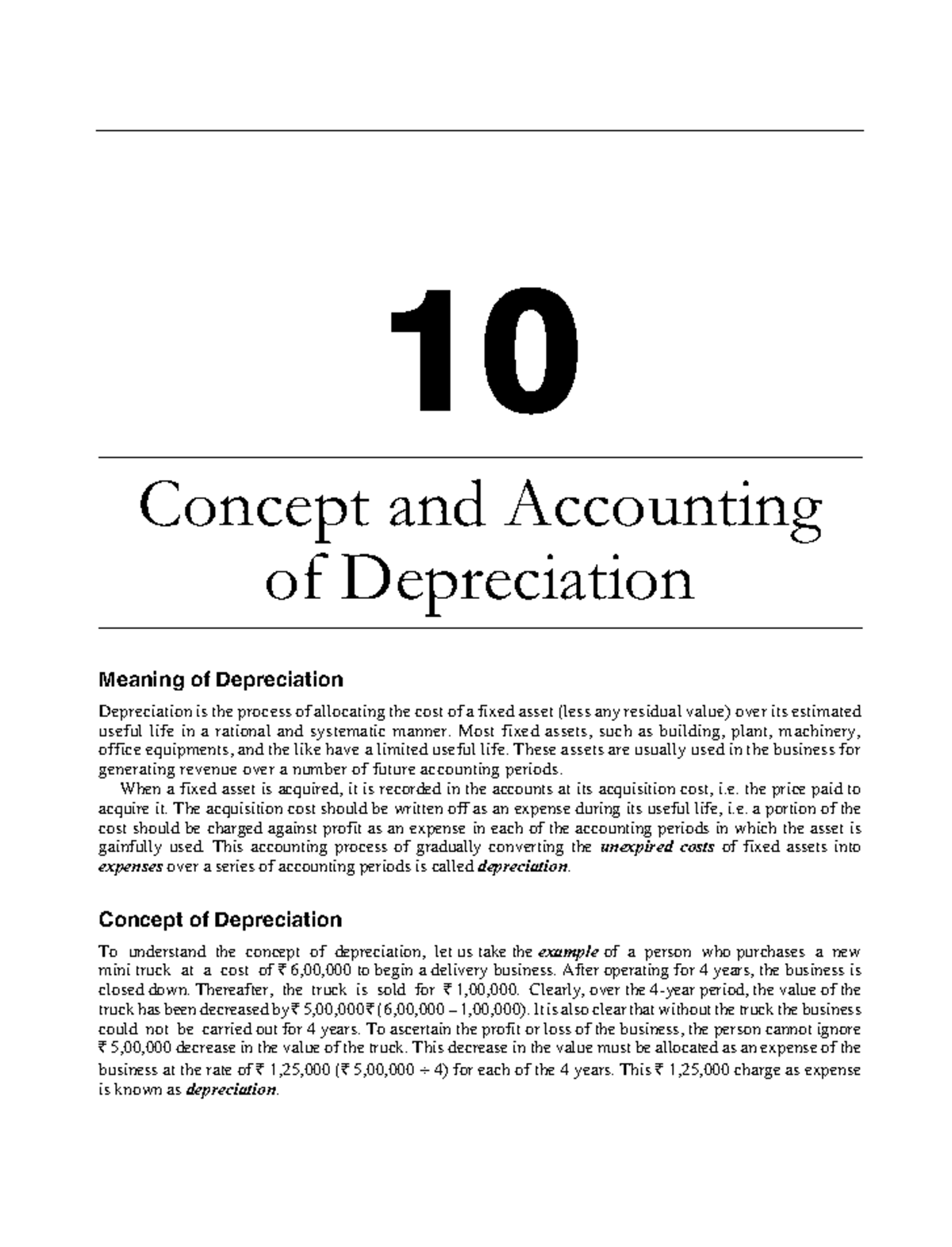 Concept and Accounting of Depreciation - Finical Accounting - Studocu